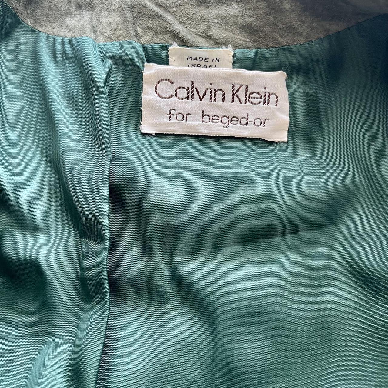 Vintage 70’s Calvin Klein Beged Or Green Suede... - Depop