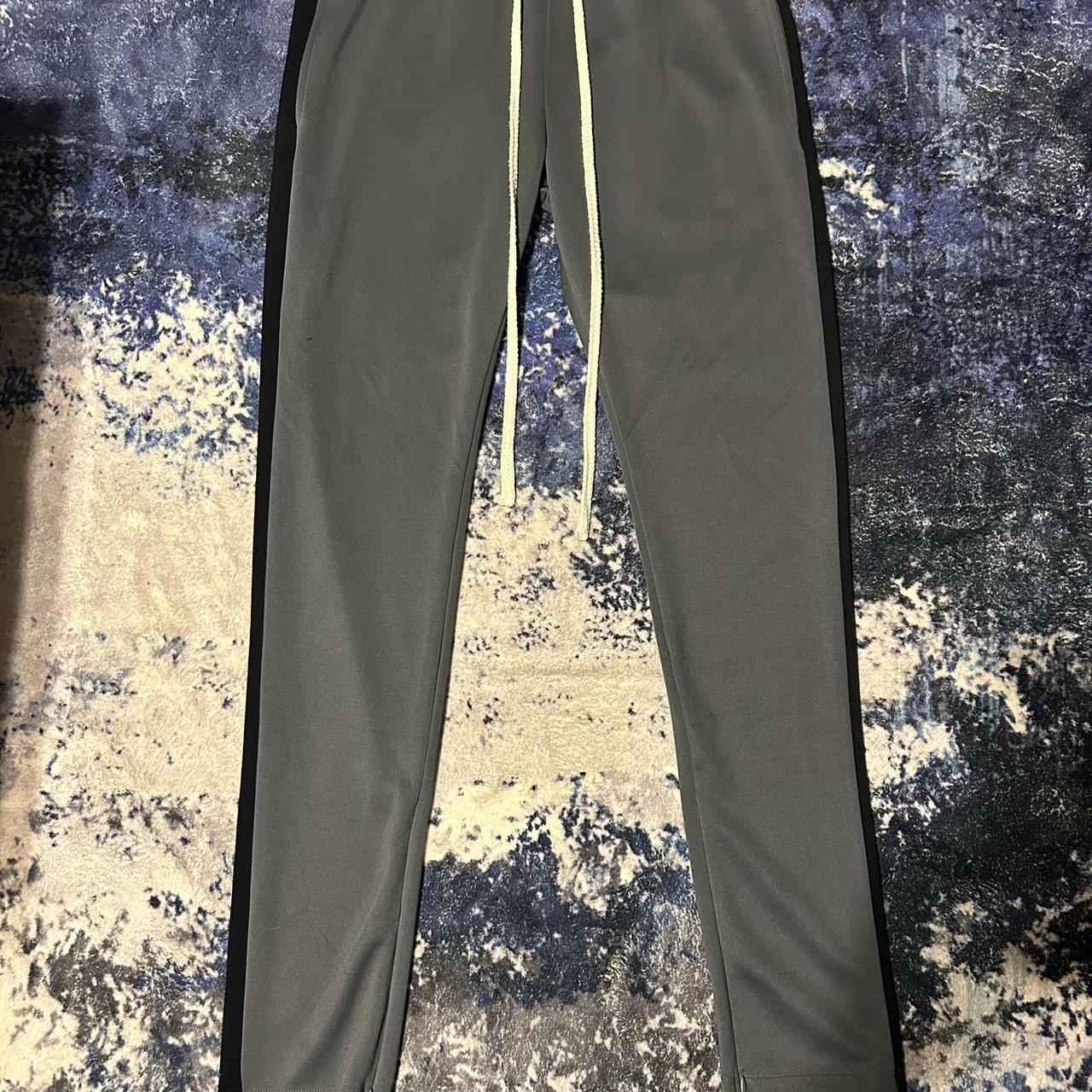 Tapered Track Pants Zipper Pockets, Long drawstring... - Depop