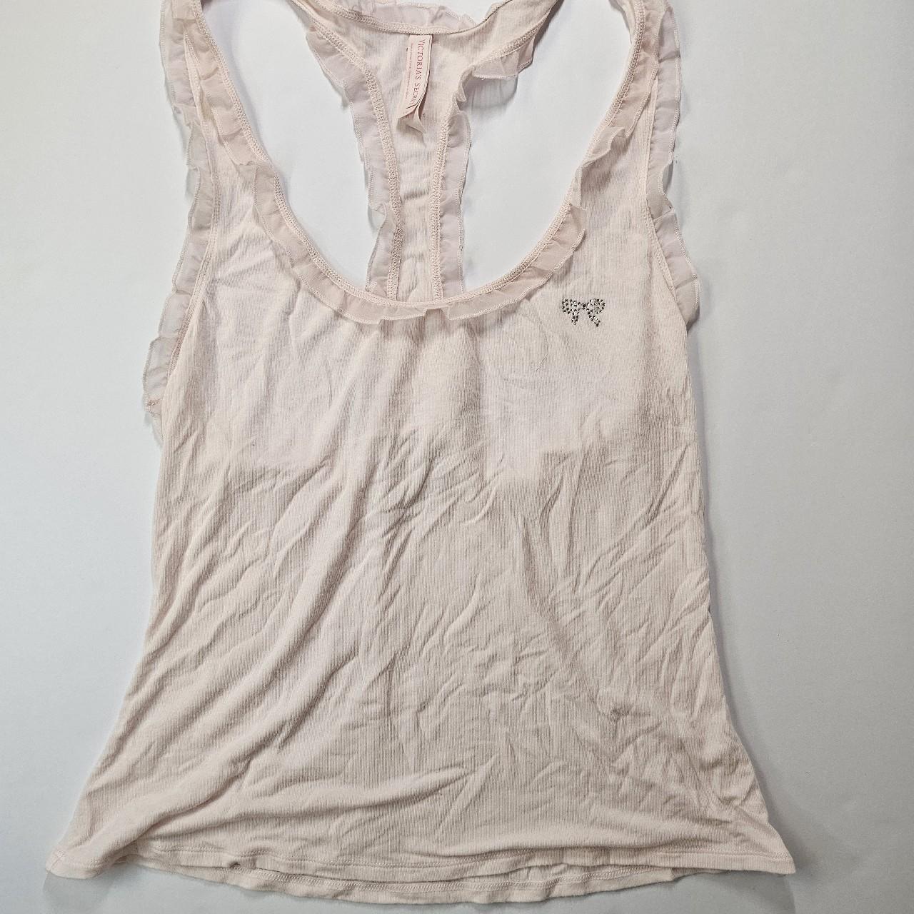 2013 Victoria's Secret ruffle tank top with bow... | Depop