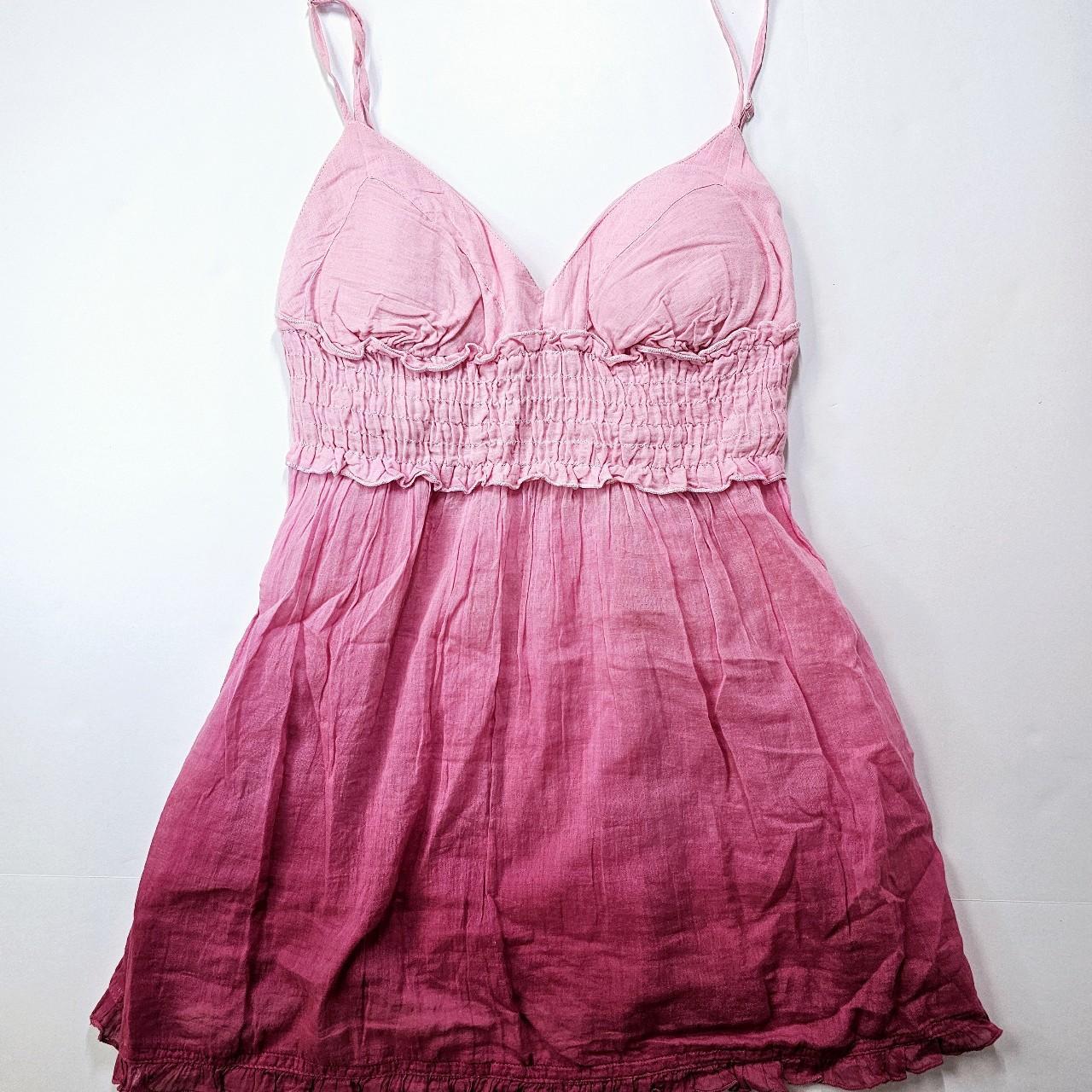 Pink Derek Heart ombre cami with adjustable straps... | Depop