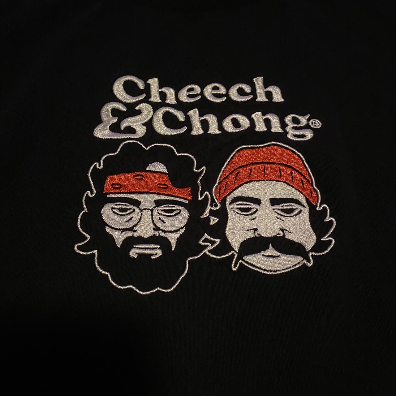 Cheech and Chong black and red tshirt, size XL - Depop