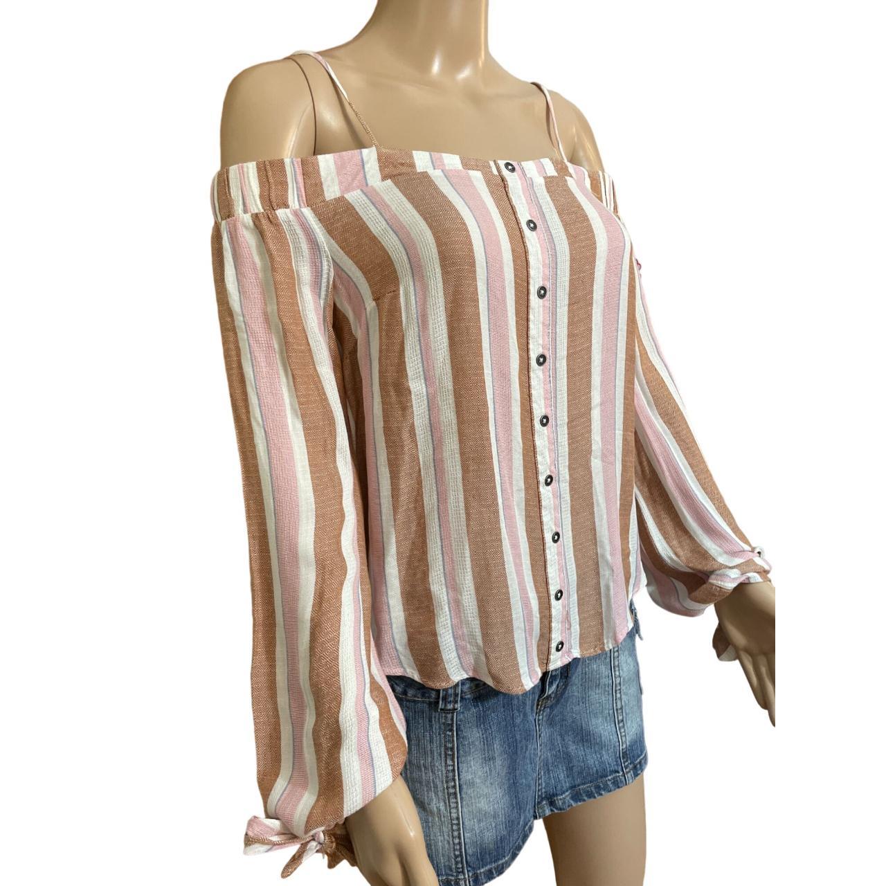 Xhilaration Off Shoulder Pastel Color Blouse Size... - Depop