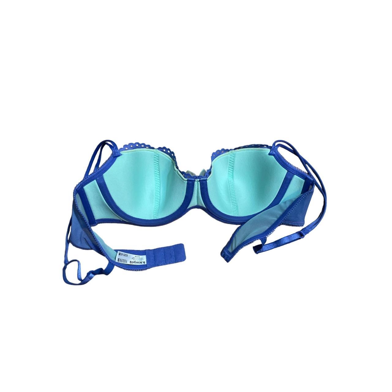 B. Tempt'd Blue Lace Bra Size 36B B. Tempt'd Blue... - Depop