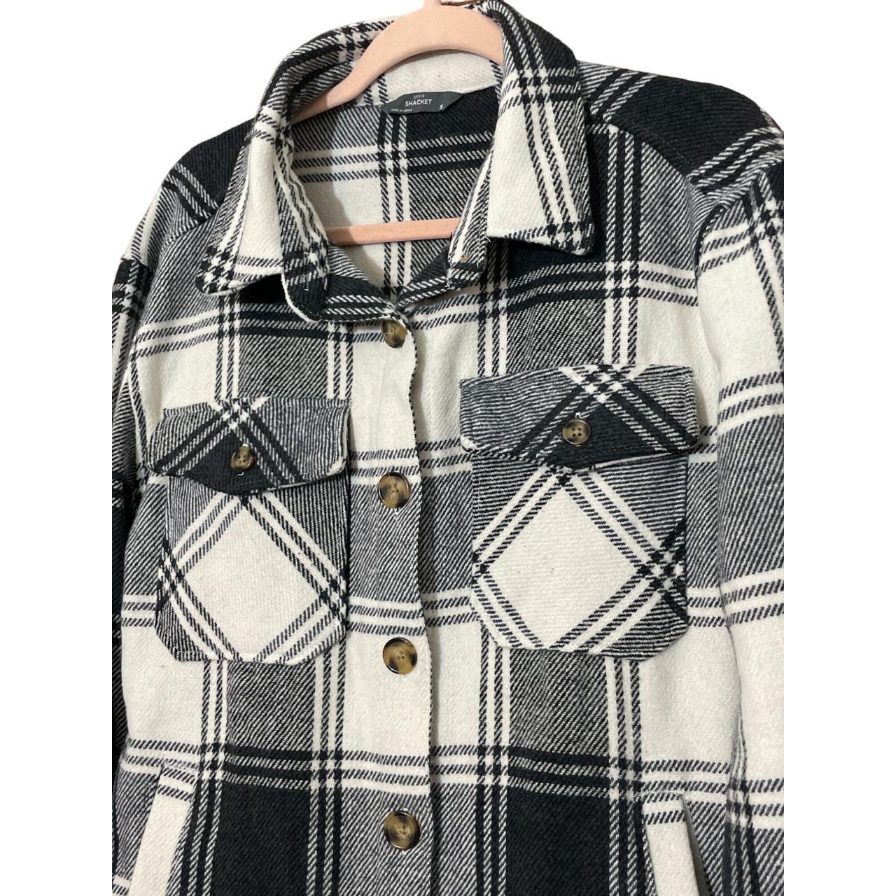 Member's Mark Plaid Grey Shacket Size... - Depop