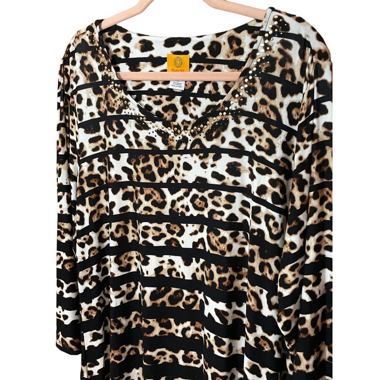 Ruby Rd. Animal Print Blouse Size 1X Ruby Rd.... - Depop