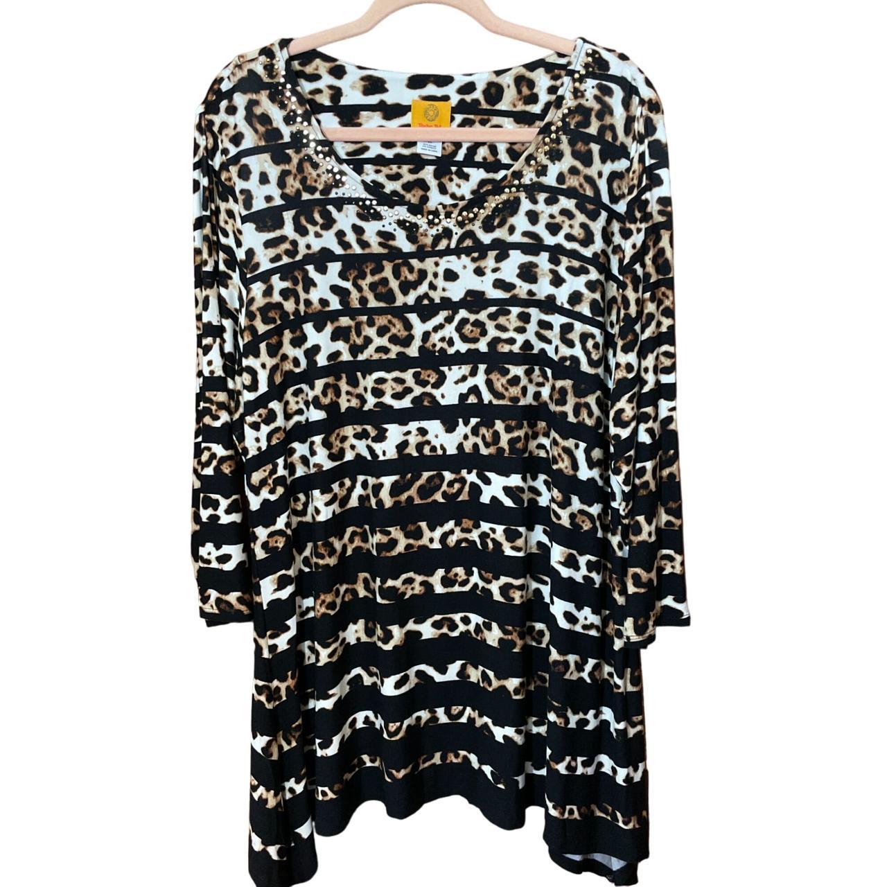 Ruby Rd. Animal Print Blouse Size 1X Ruby Rd.... - Depop