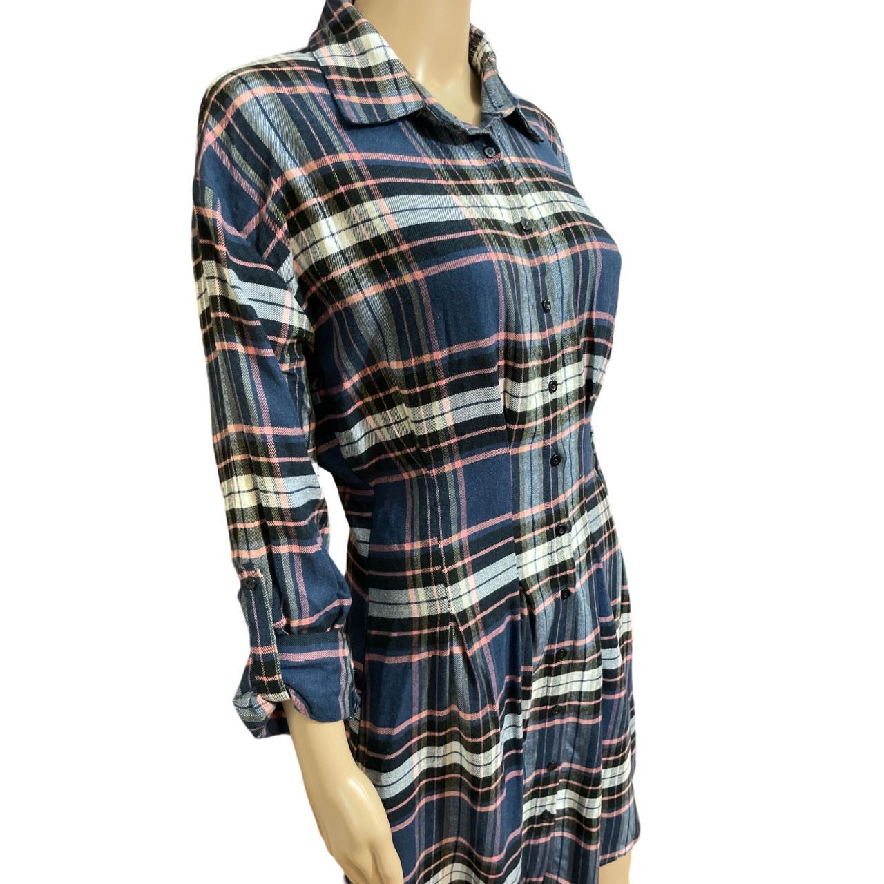 NWT Love Tree Plaid Button Down Dress Size... - Depop