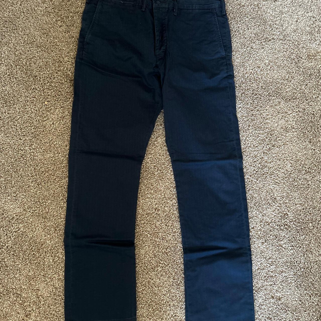 Double R (RRL) Slim Fit Herringbone Twill Pant in... - Depop