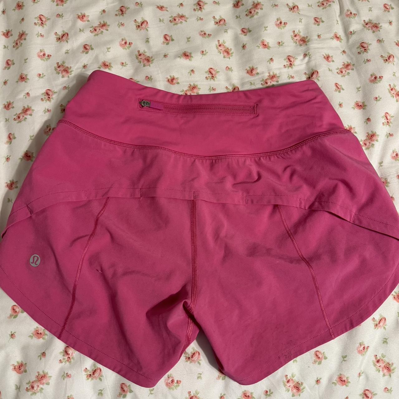 pink lulu shorts #lulu - Depop