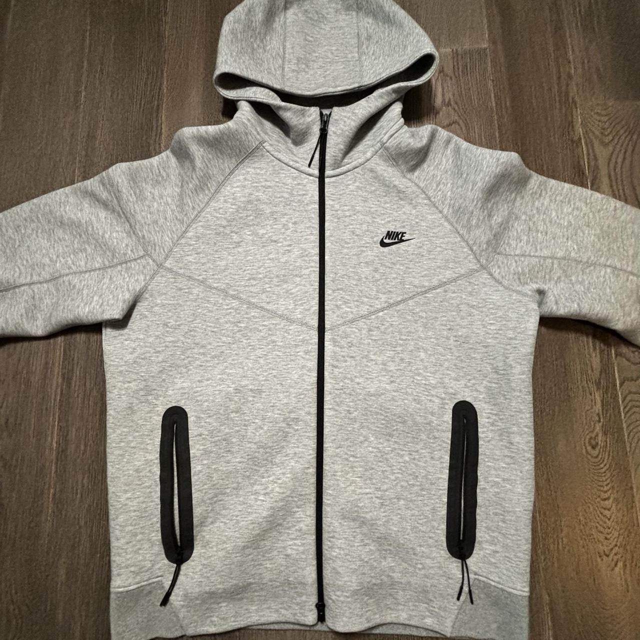 Grey Nike Tech - full-zip hoodie *deadstock* - Depop