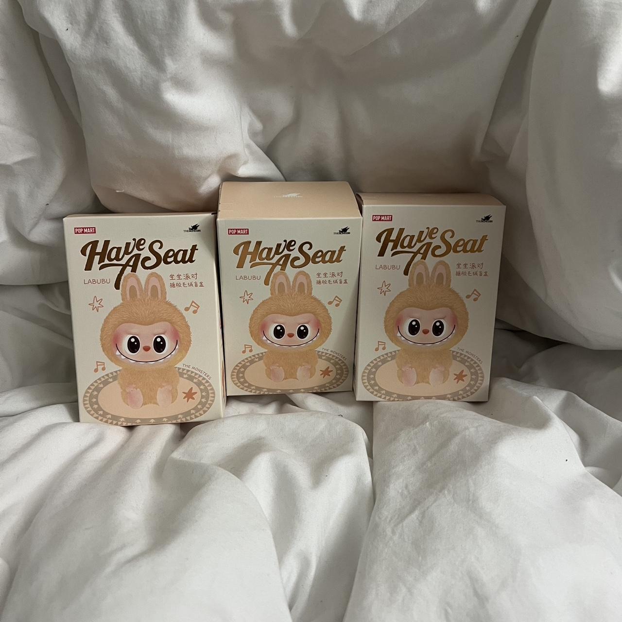 have a seat labubu blind boxes - 2 hehe & 1 dada -... | Depop
