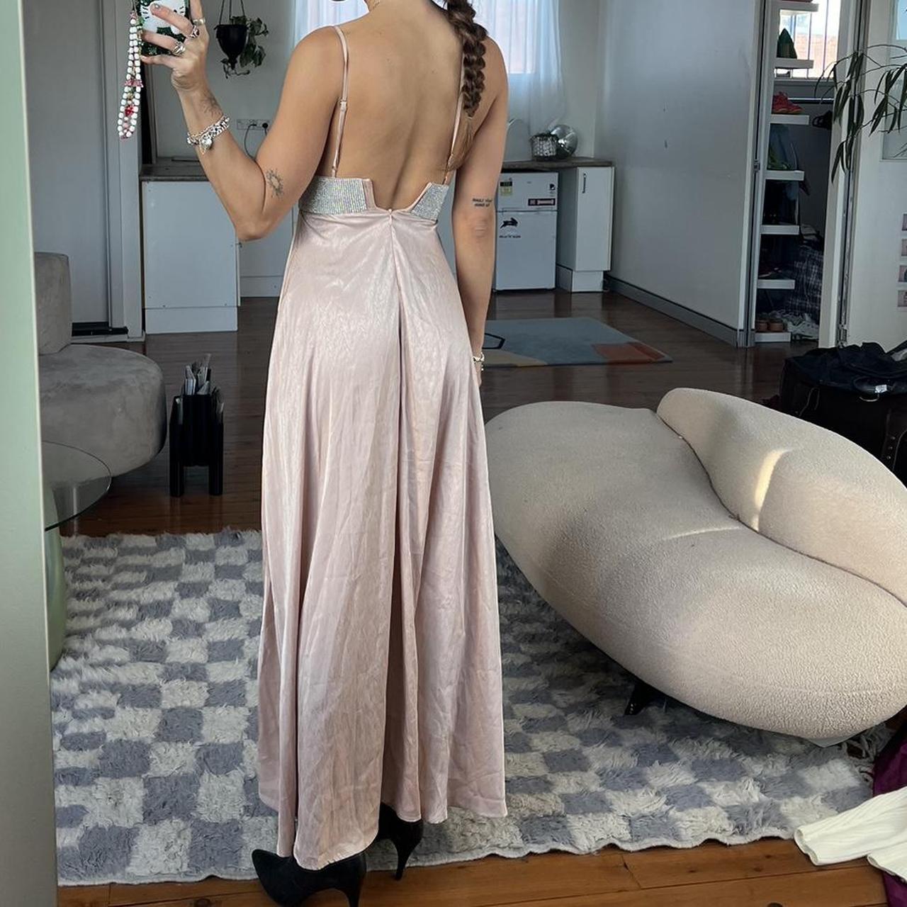 Women's Silver and Pink Dress | Depop