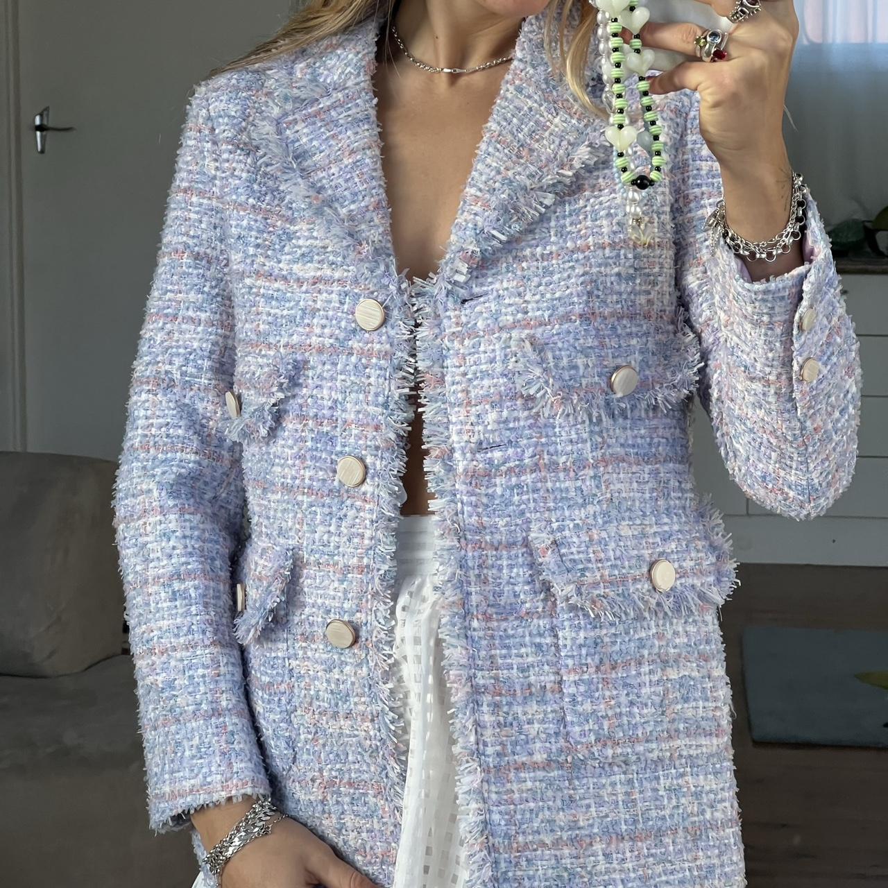 Women's Blue and Pink Jacket | Depop