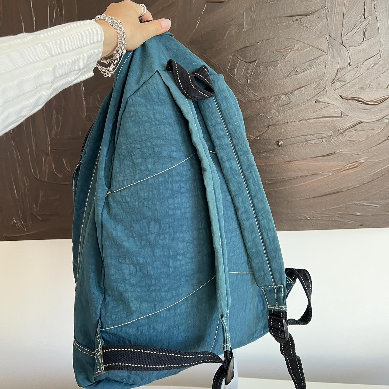 Turquoise green vintage 90’s backpack with lots of... - Depop