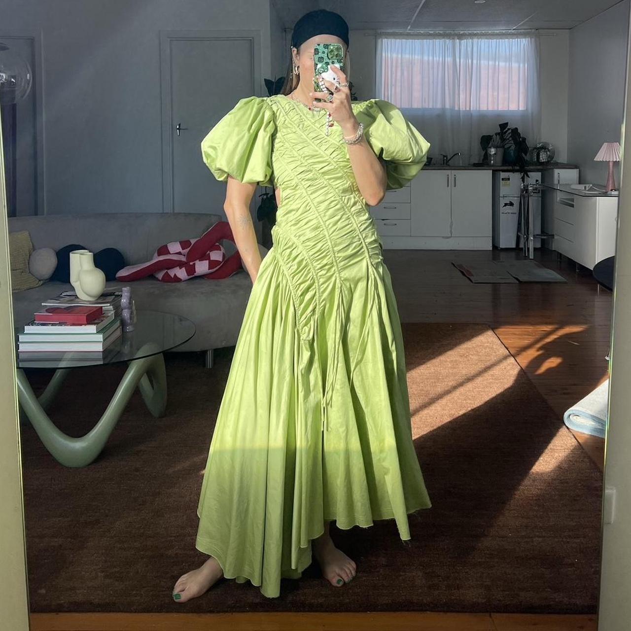 AJE SIREN DRESS IN GRASS GREEN in perfect... - Depop