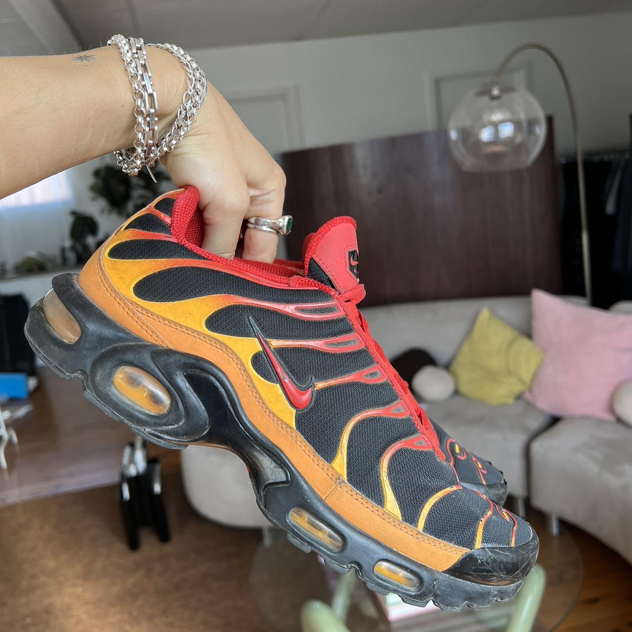 On fire - vintage NIKE TNS in flame 🔥 red and orange... - Depop