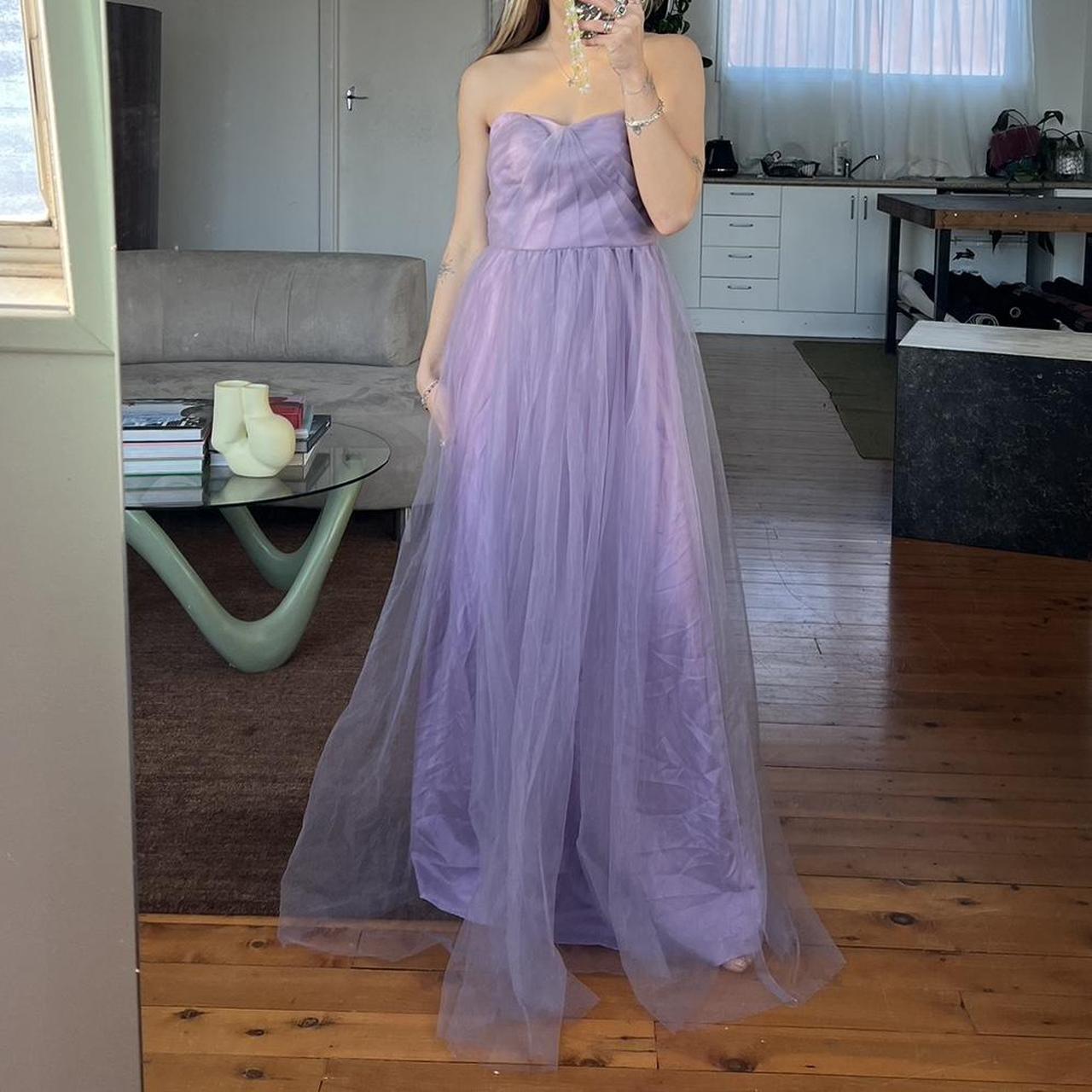 Beautiful lilac tulle dress with a sweetheart... - Depop