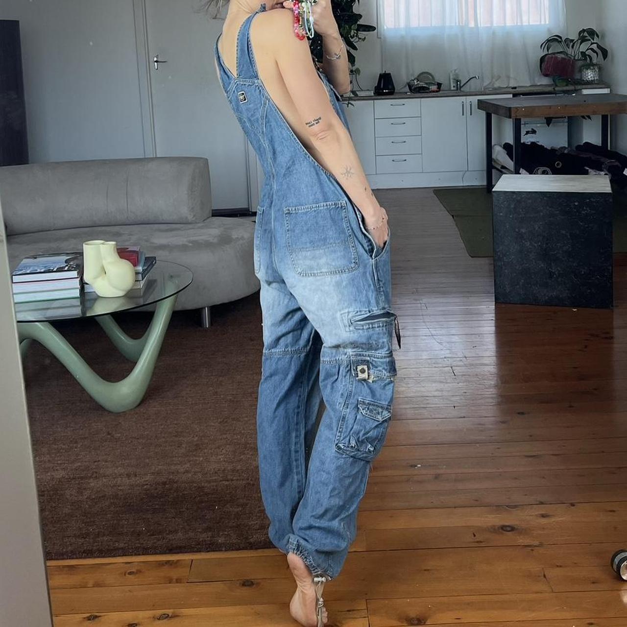 The most incredible vintage denim overalls - baggy... - Depop