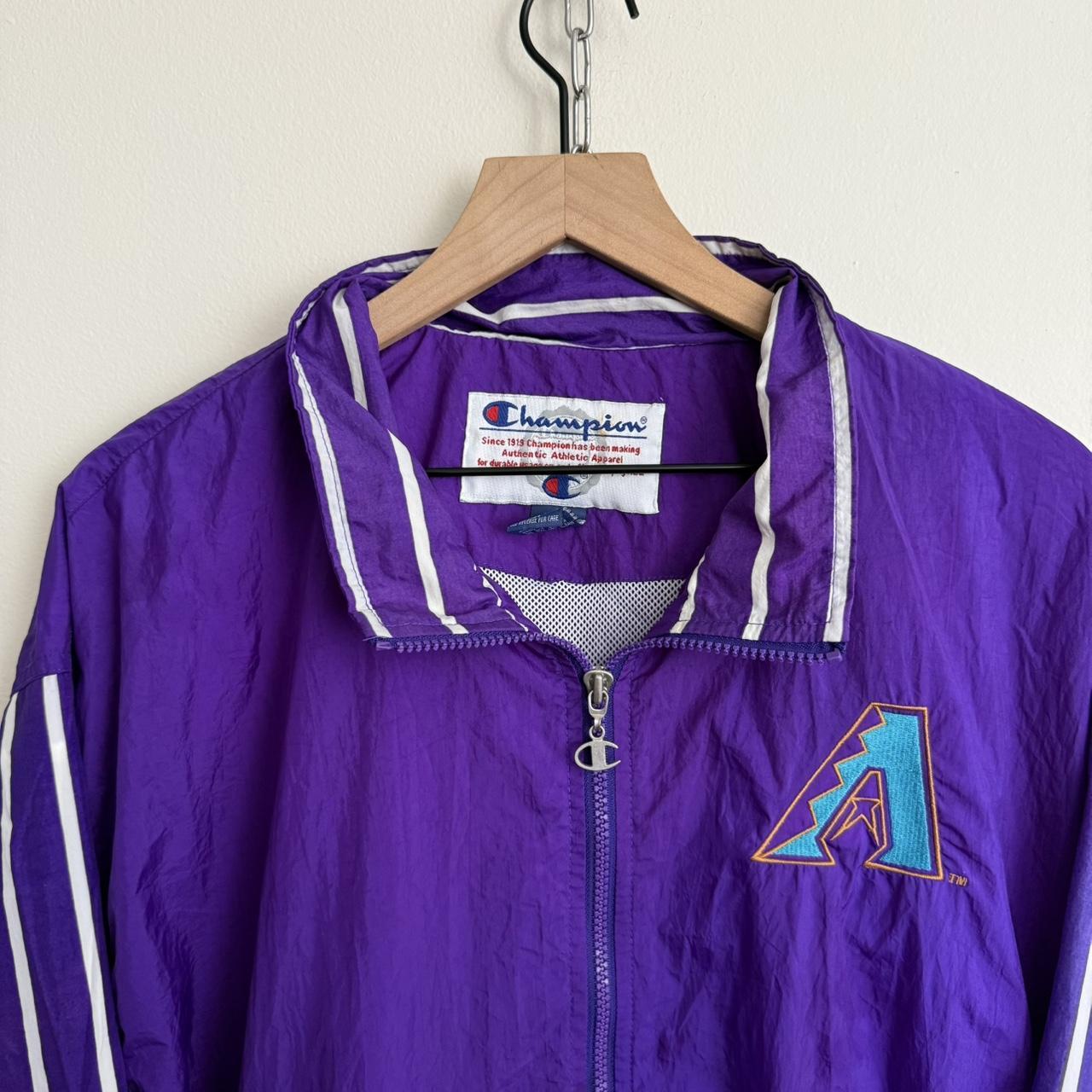 XL 90s Champion Arizona Diamondbacks windbreaker No... | Depop