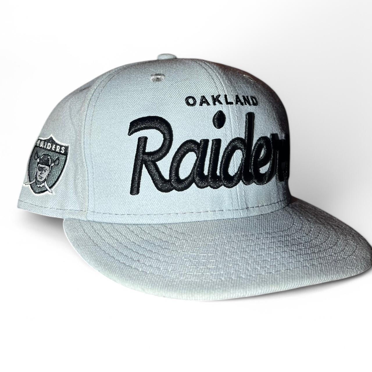 Y2K New Era Oakland Raiders SnapBack grey with... | Depop