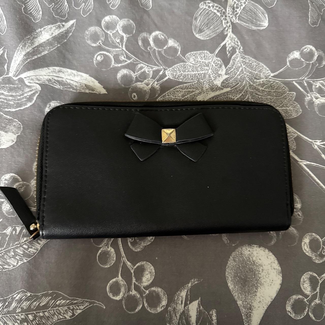 PRIMARK Black purse/wallet with bow There is... | Depop