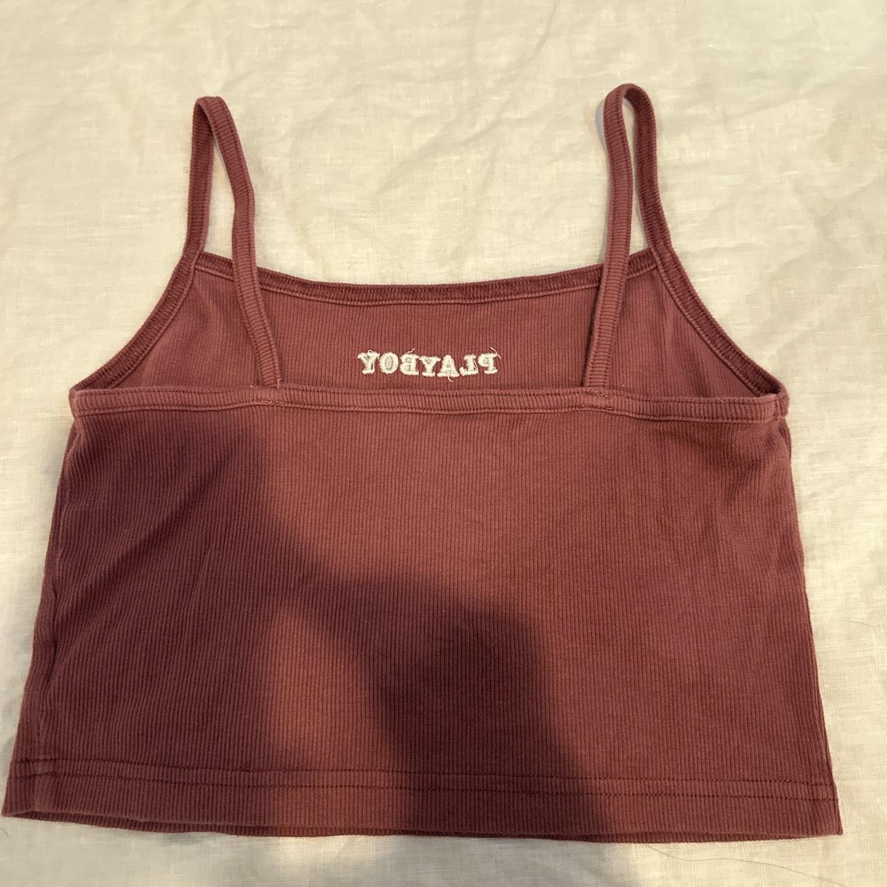Pacsun x PlayBoy burgundy tank top Size M Feel free... - Depop
