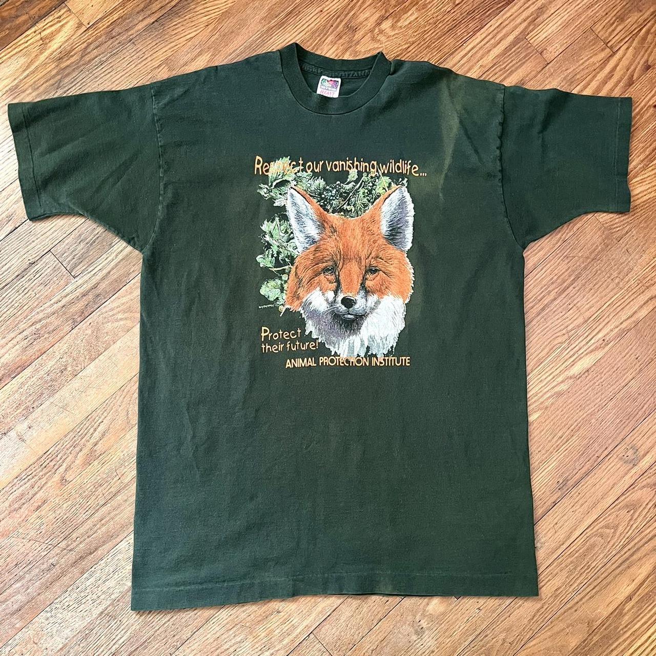 VINTAGE 90s Red Fox Animal Protection Institute... - Depop