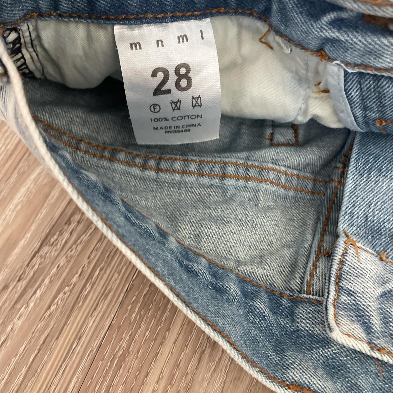 mnml straight denim size 28 slightly used - Depop