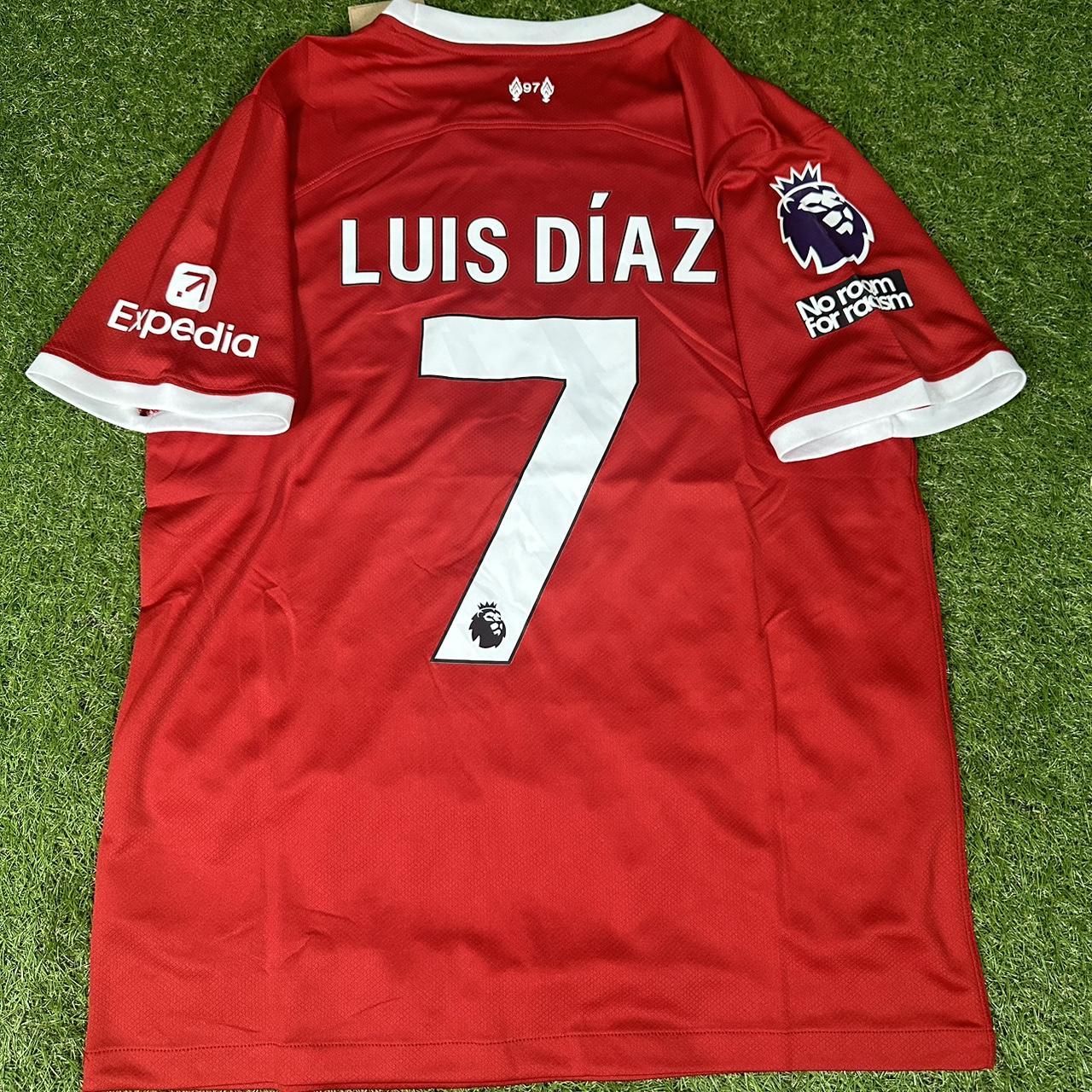 Liverpool Home Luis Diaz PL Patch 23/24 - Depop