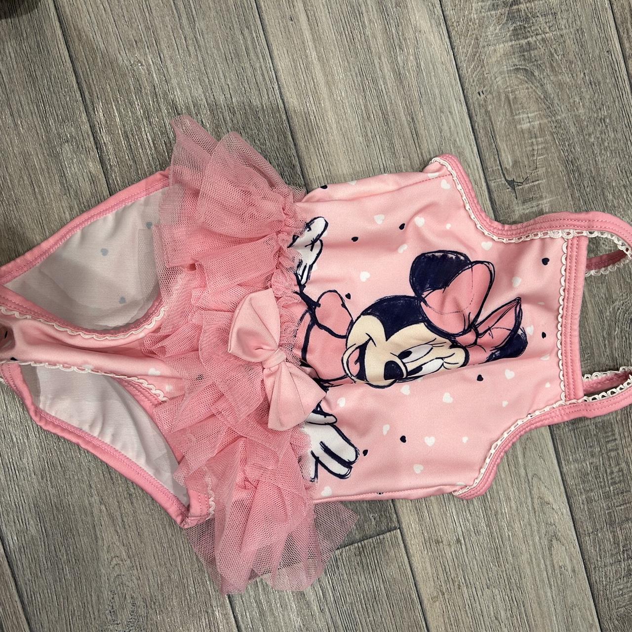 Worn once Size 0-3 months Pink mini mouse swimming... - Depop