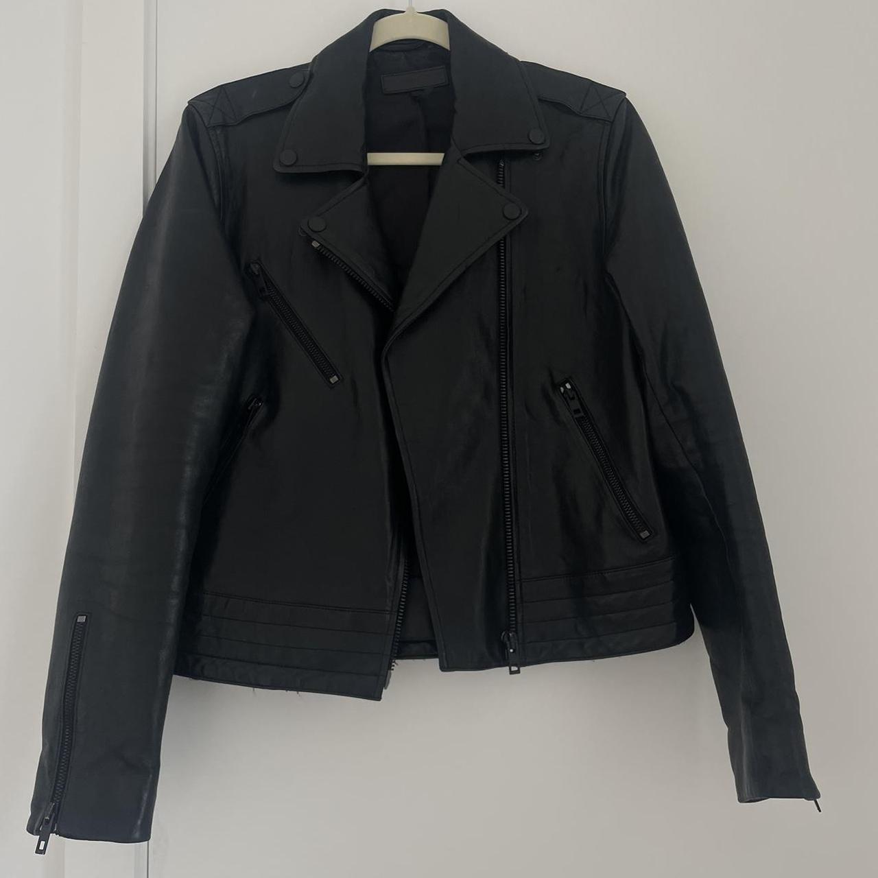 Rag and Bone black leather jacket - Depop