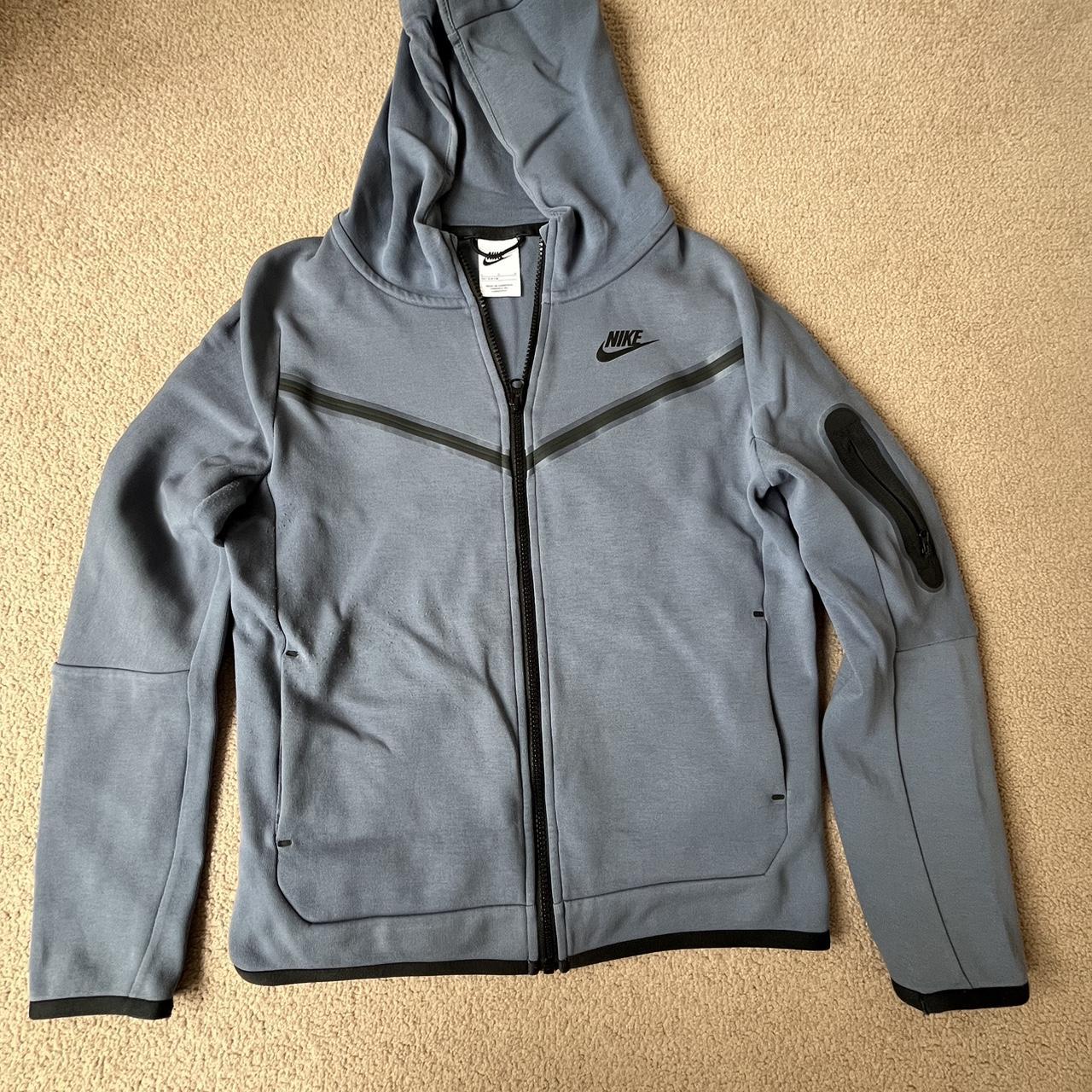Full Nike tech fleece blue and black tracksuit... - Depop