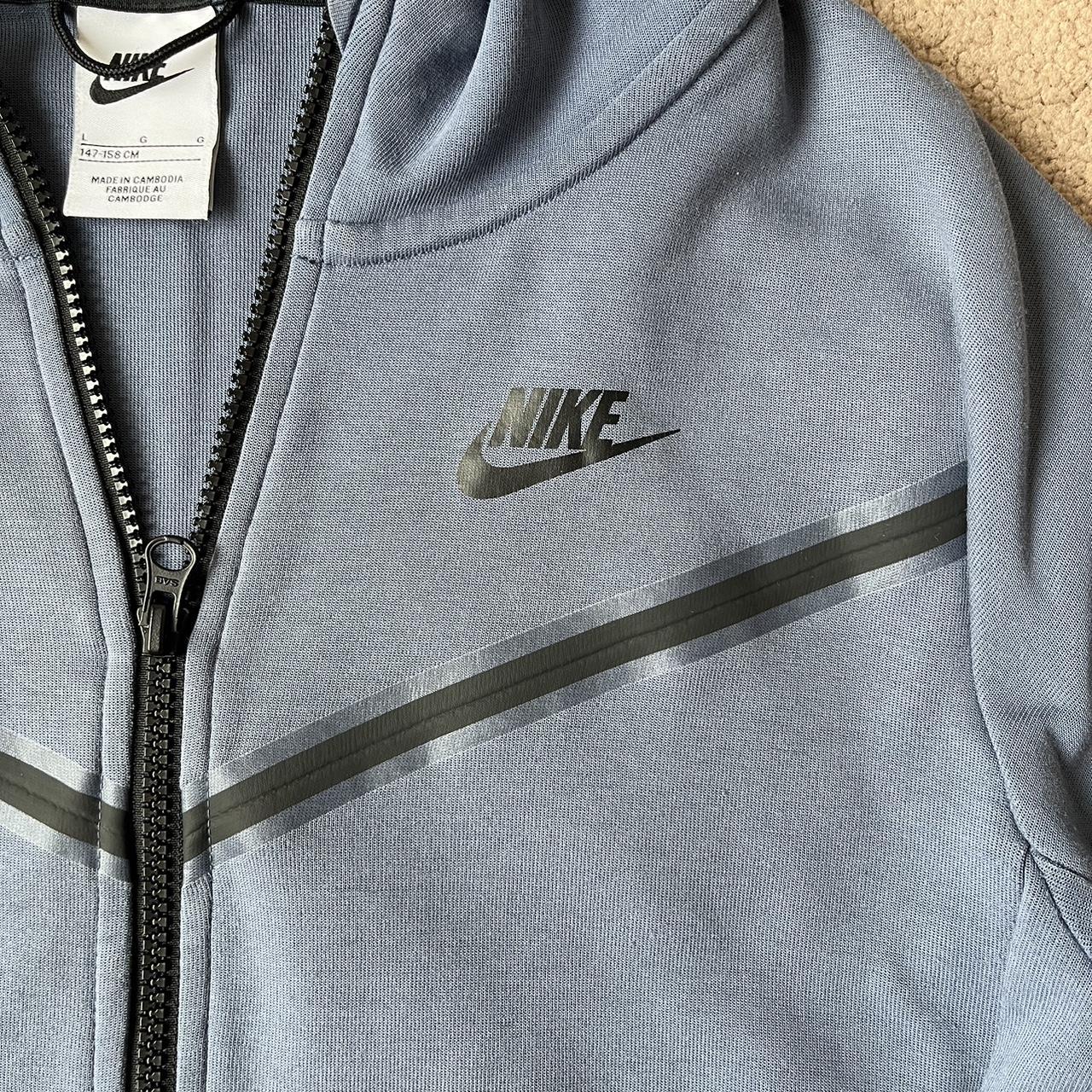 Full Nike tech fleece blue and black tracksuit... - Depop
