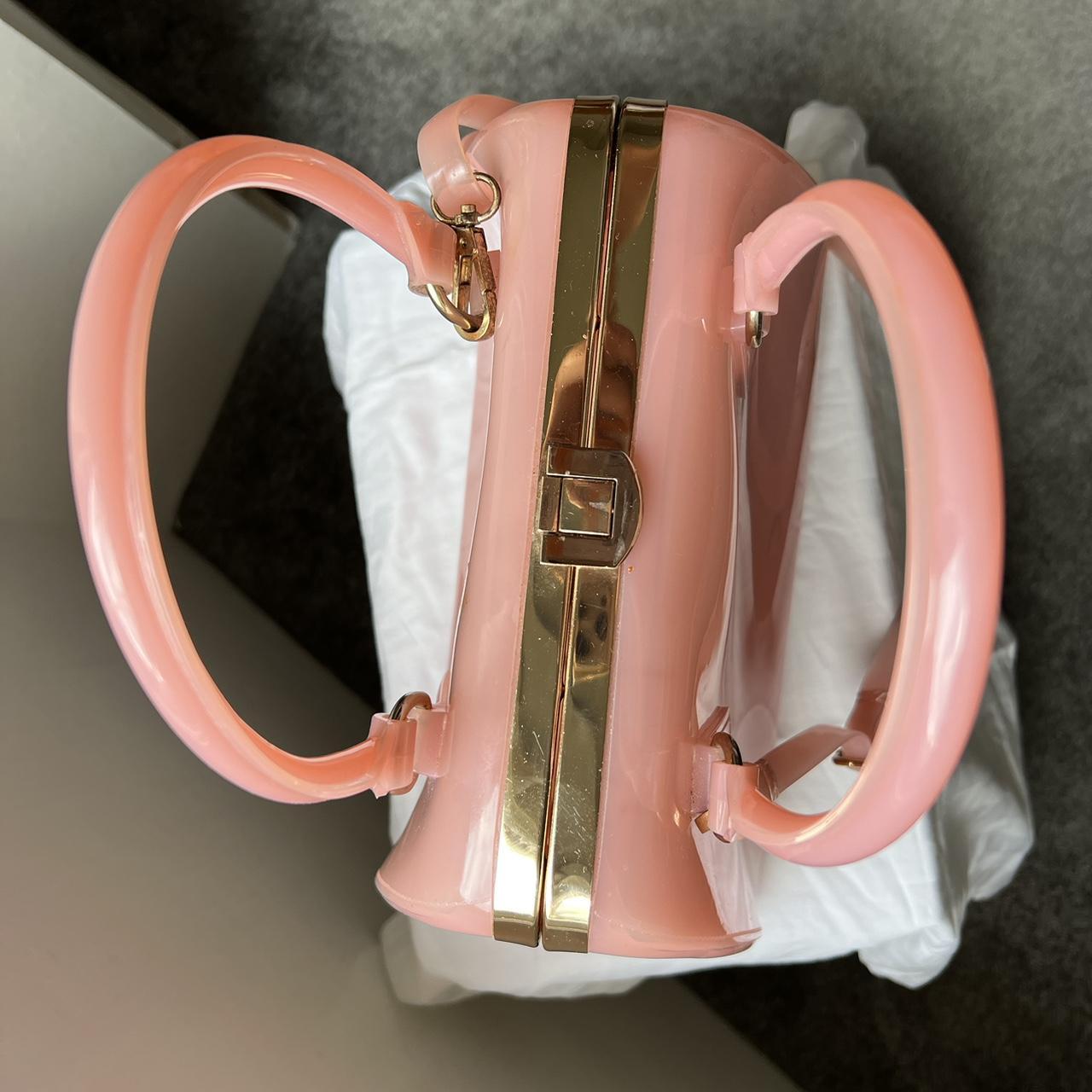 Pink Top Handle Silicone Handbag Jelly Purse With... - Depop