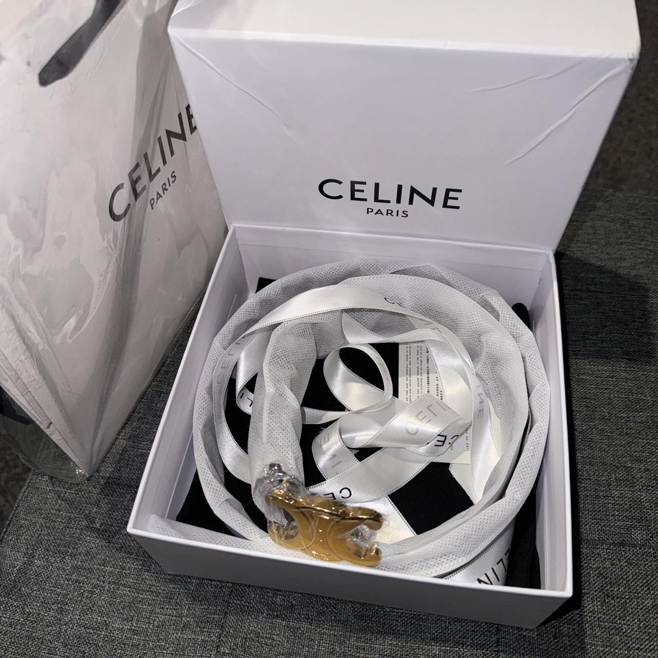 Celine Womens Classic Black Belt 90 With Box - Depop