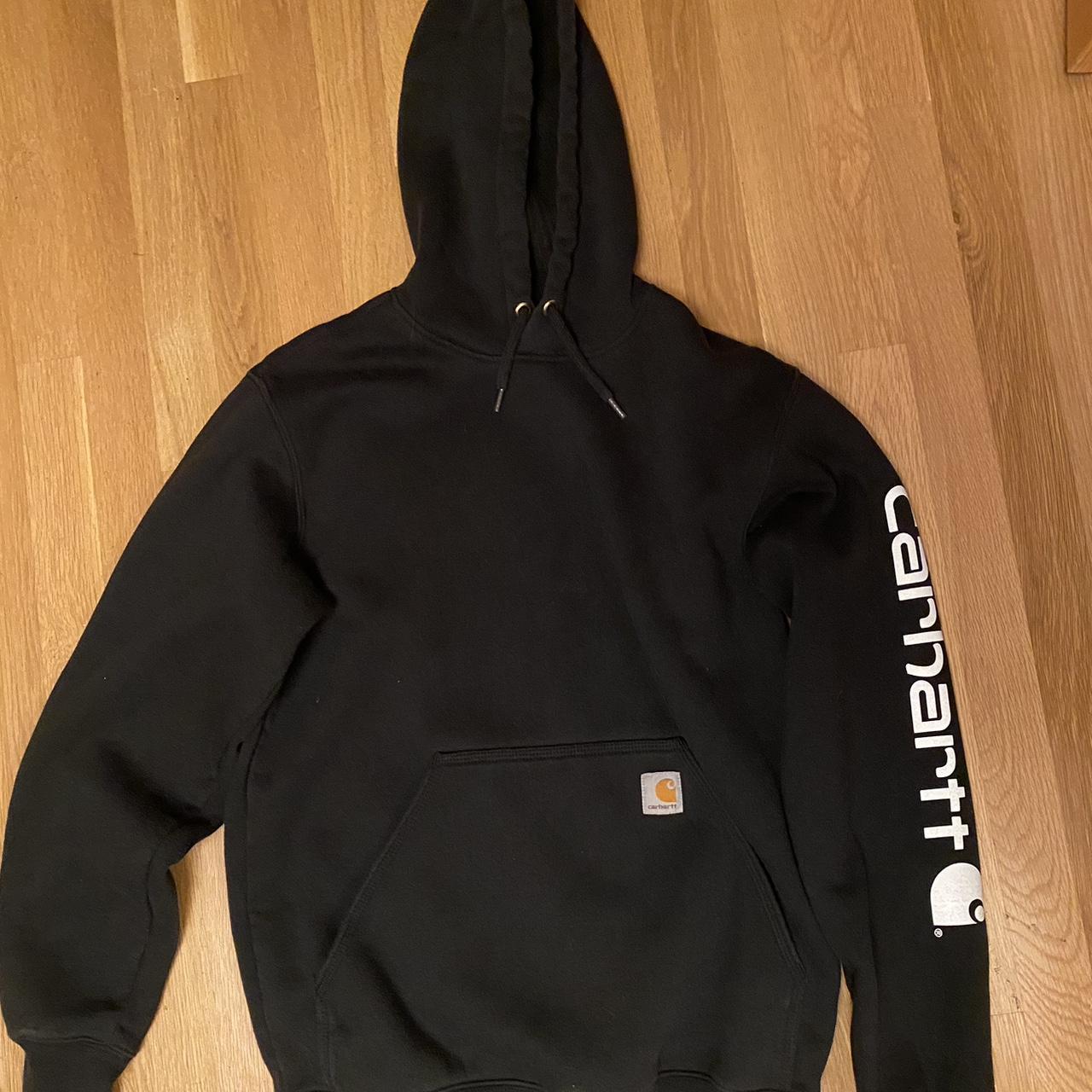 Full black Carhartt hoodie Size Small - loose... - Depop