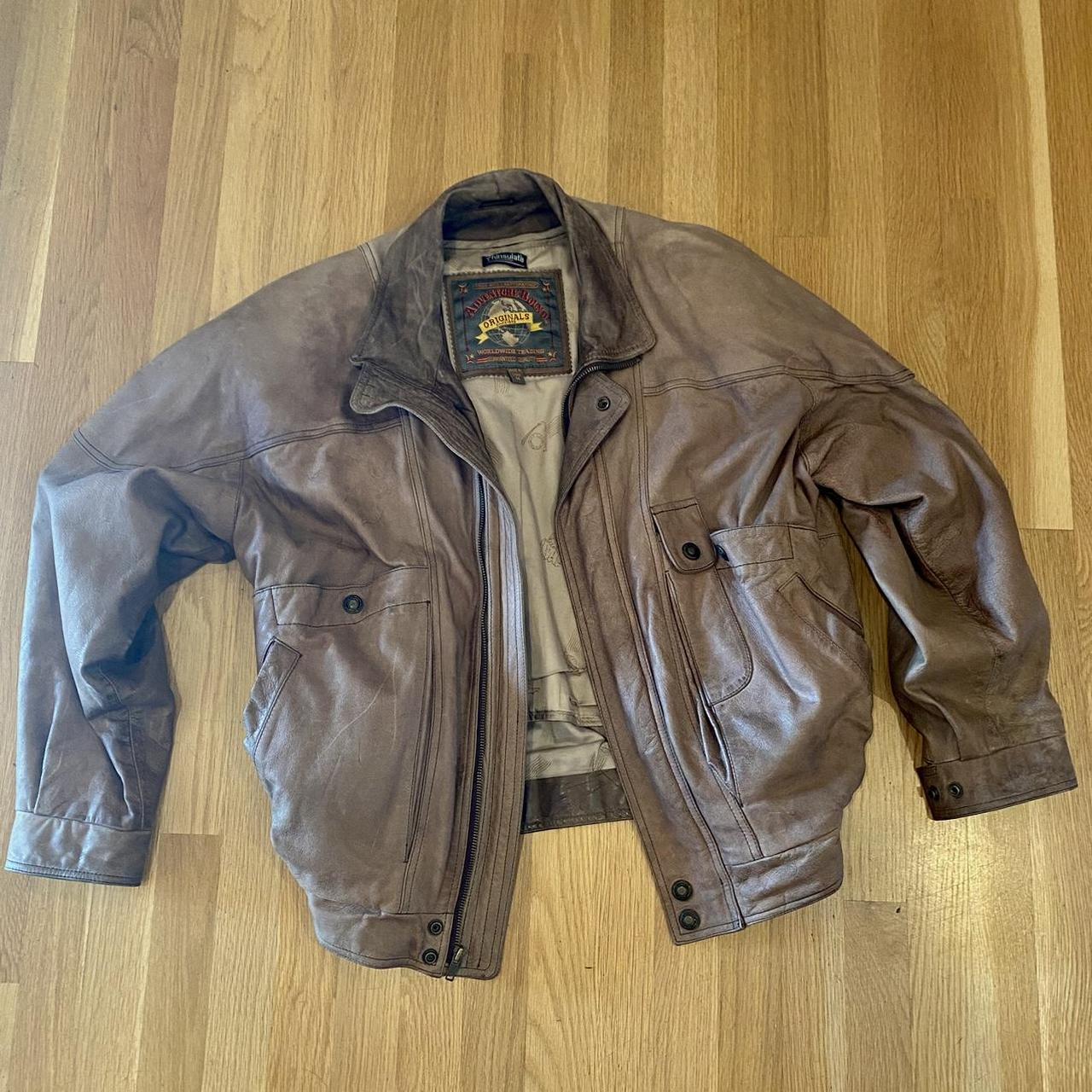 Vintage Leather Adventure Bound Jacket Size - M,... - Depop