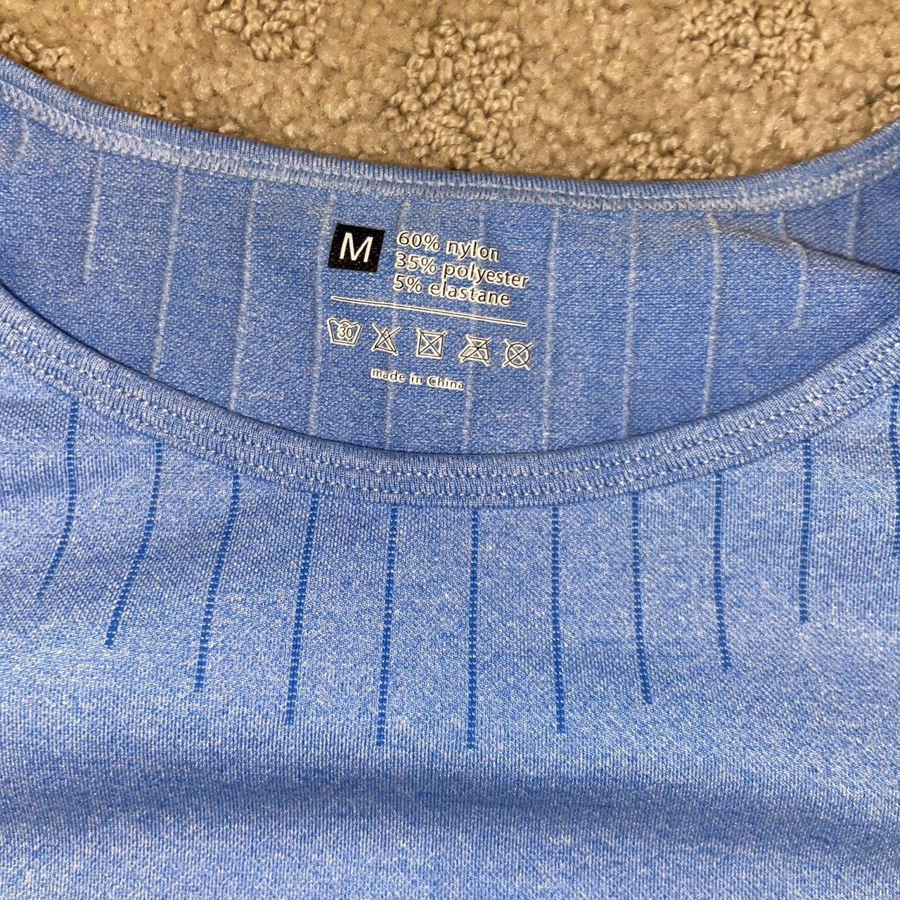 amazon blue gym set no flaws worn once thick quality - Depop