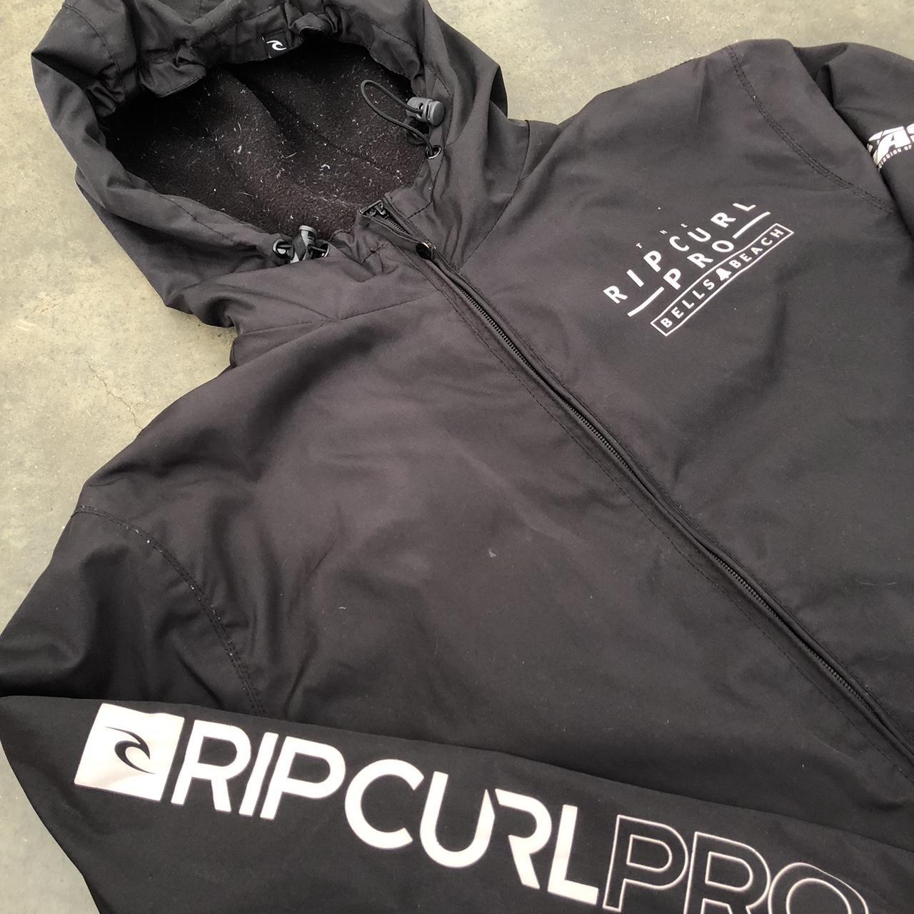 Black Rip curl fleece lined zip jacket (2014 Bells... - Depop