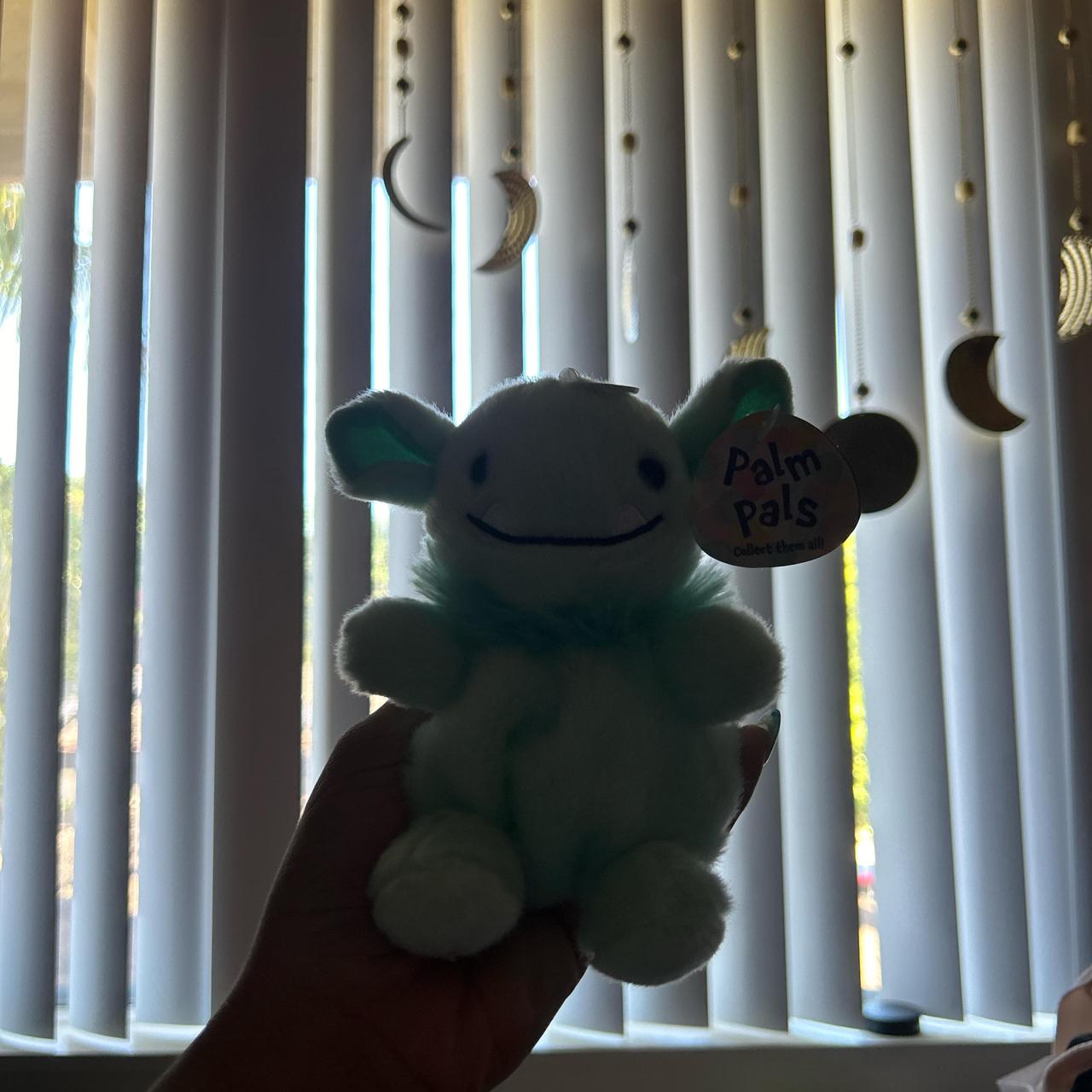 Palm pal teal gremlin plush - Depop