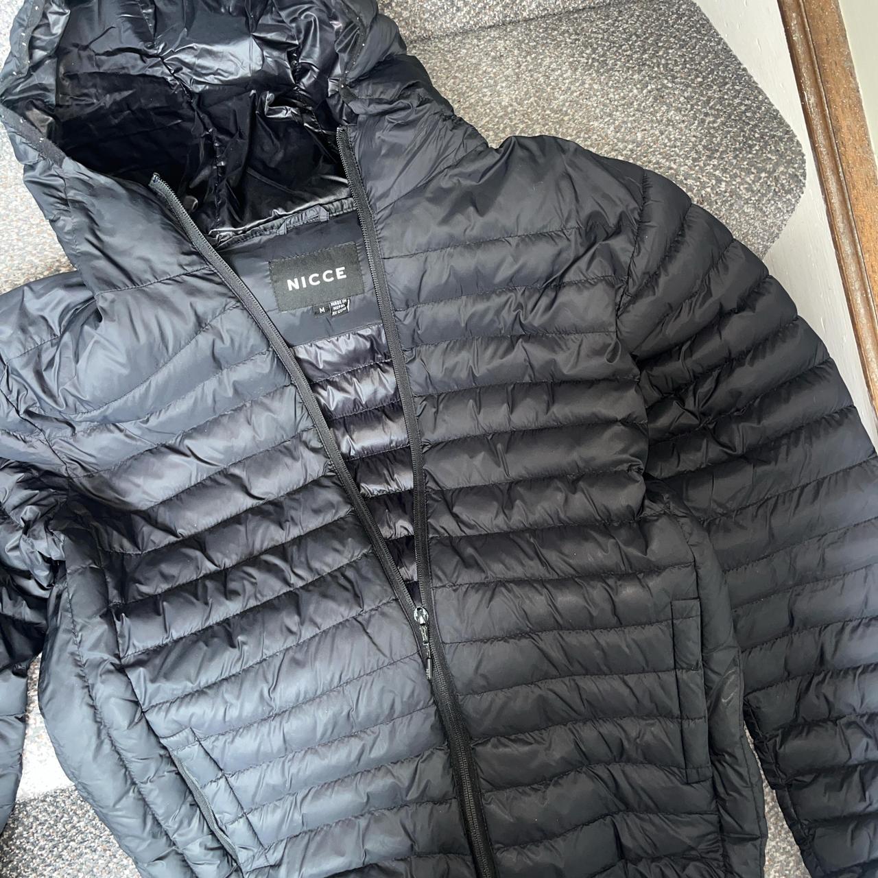 Black nicce puffer jacket Size medium Unisex... - Depop