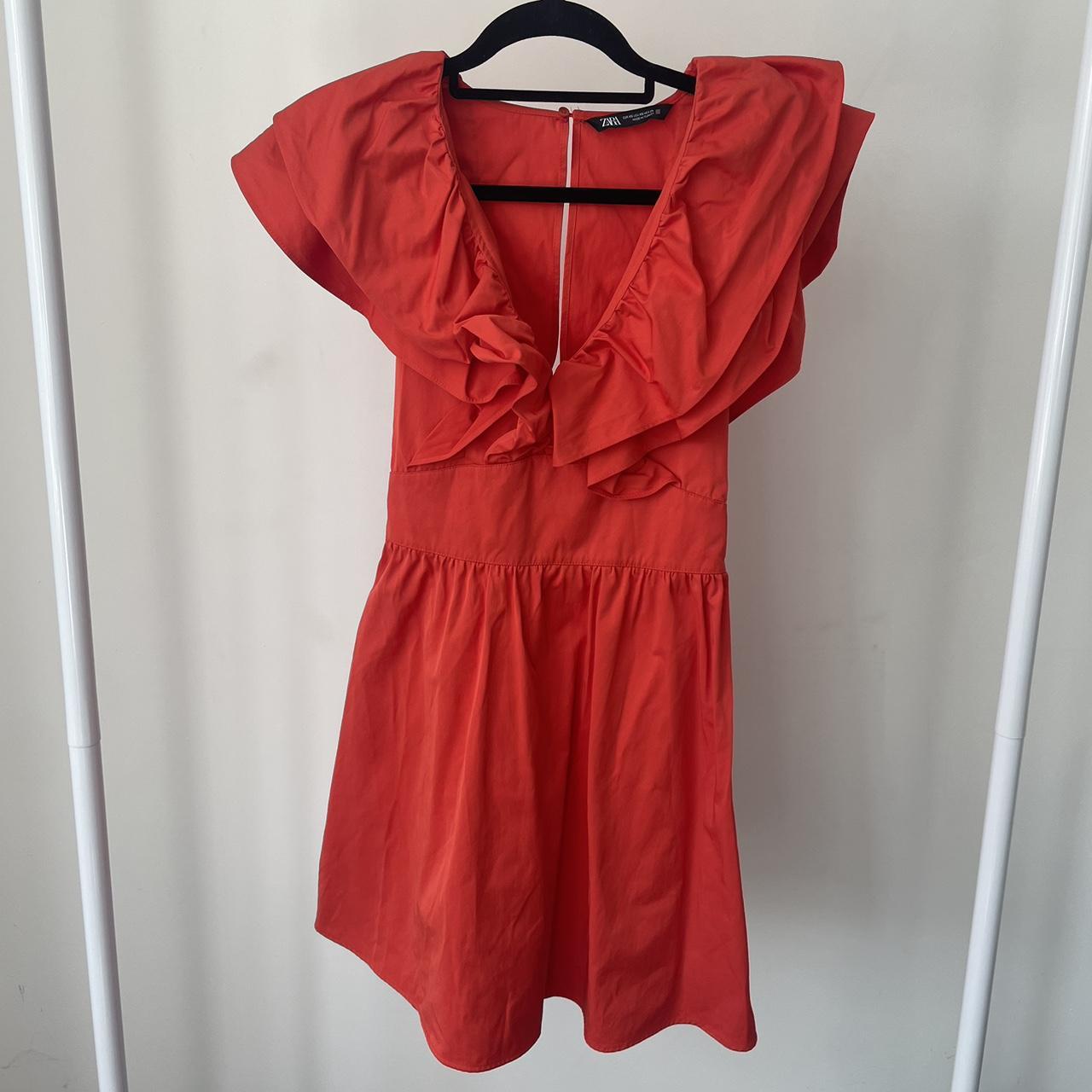 Red Zara dress Bought new from Depop Worn Once... - Depop