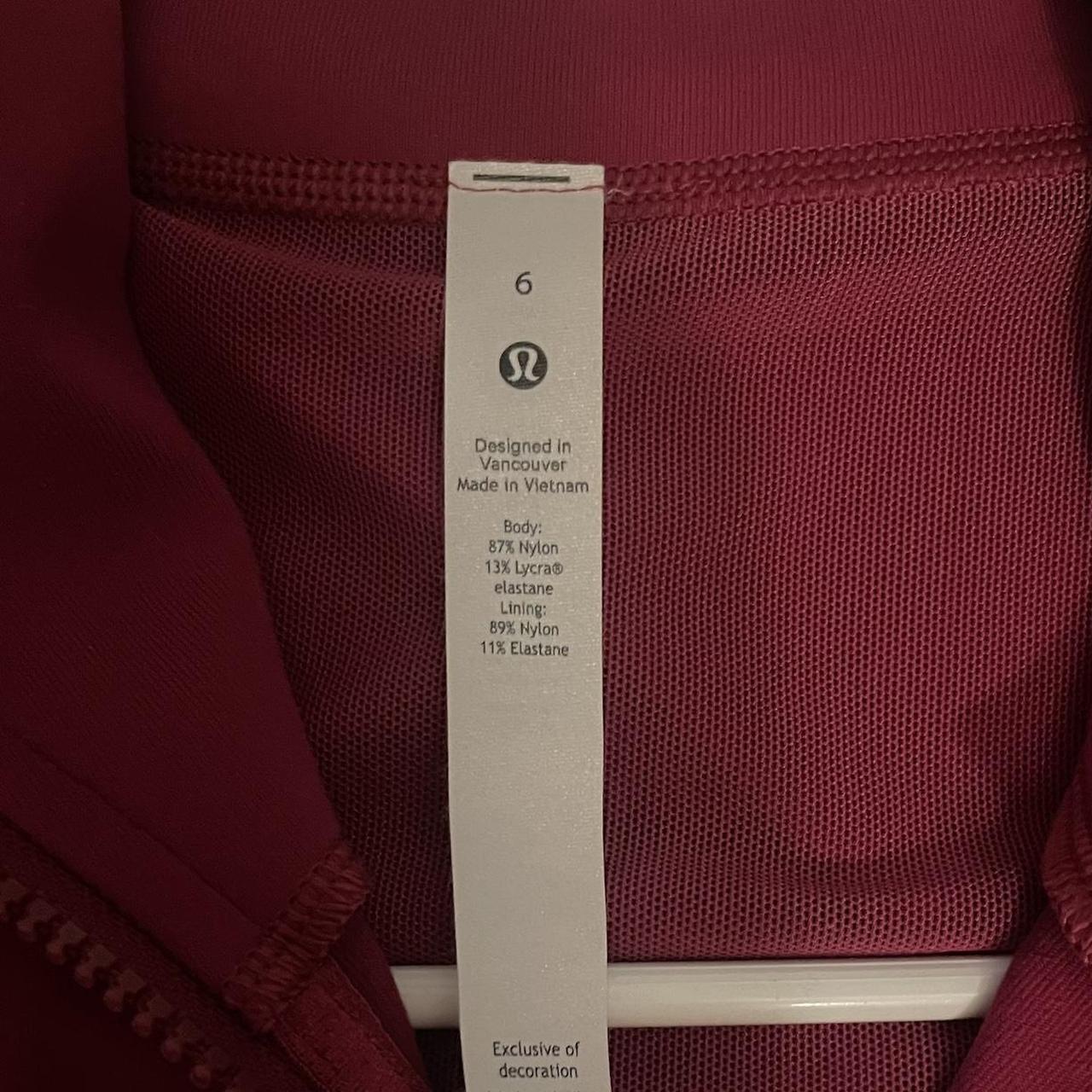 Lululemon Pomegranate Define Jacket NEVER WORN Size 6 - Depop