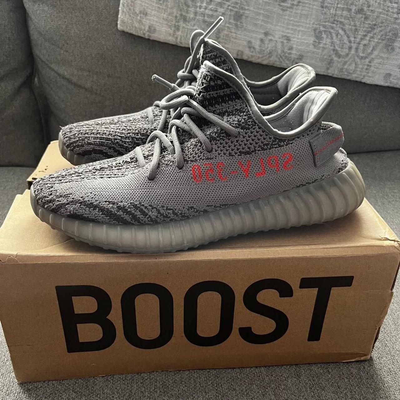 grey yeezy boost 350 - Depop