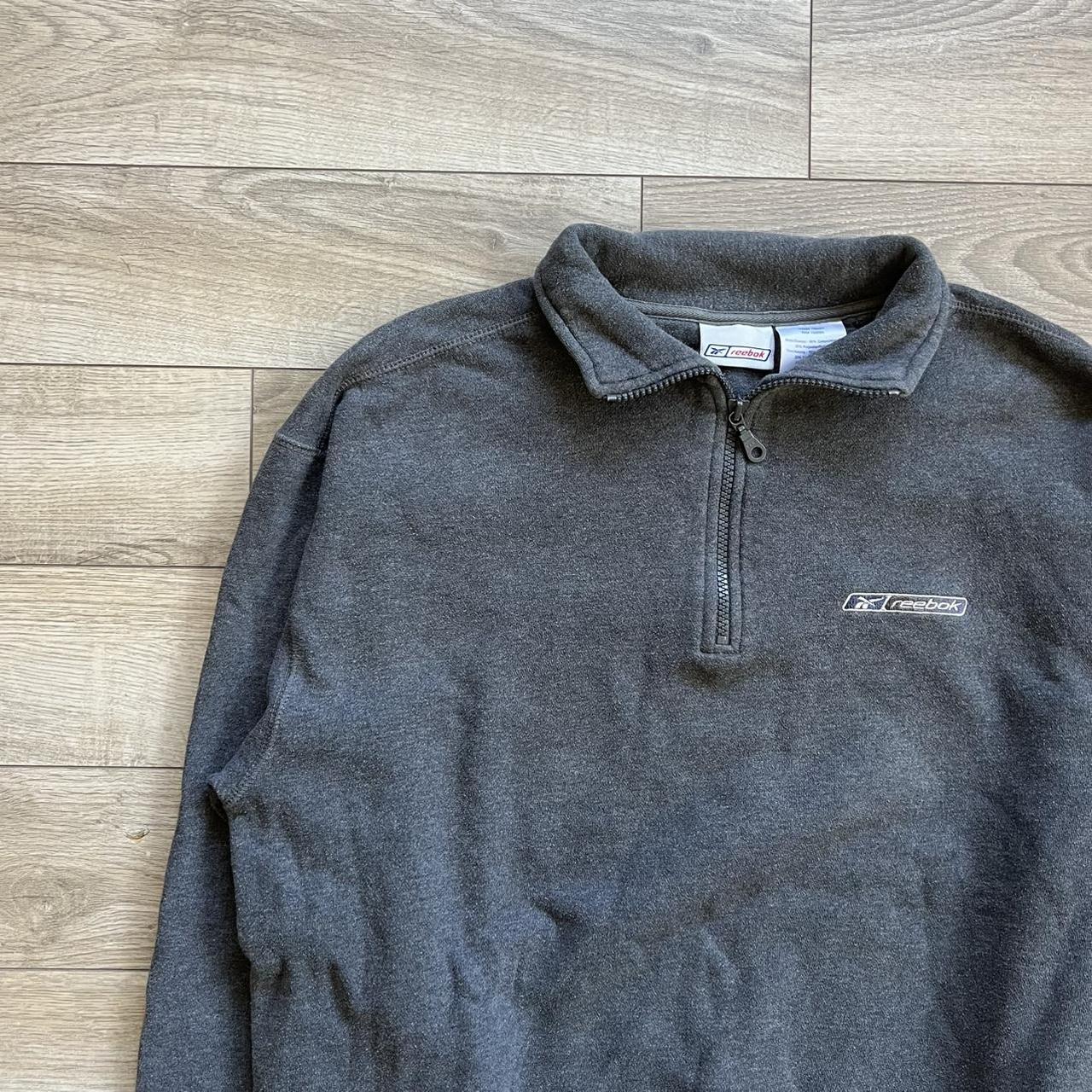 reebok sports quarter zip up mens 24W 25L boxy fit... - Depop