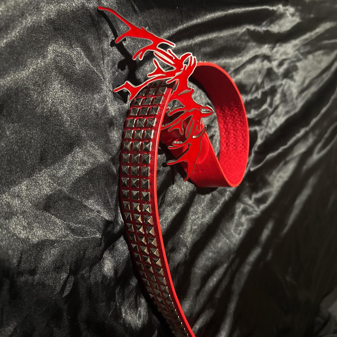 Custom Red Belt | Depop