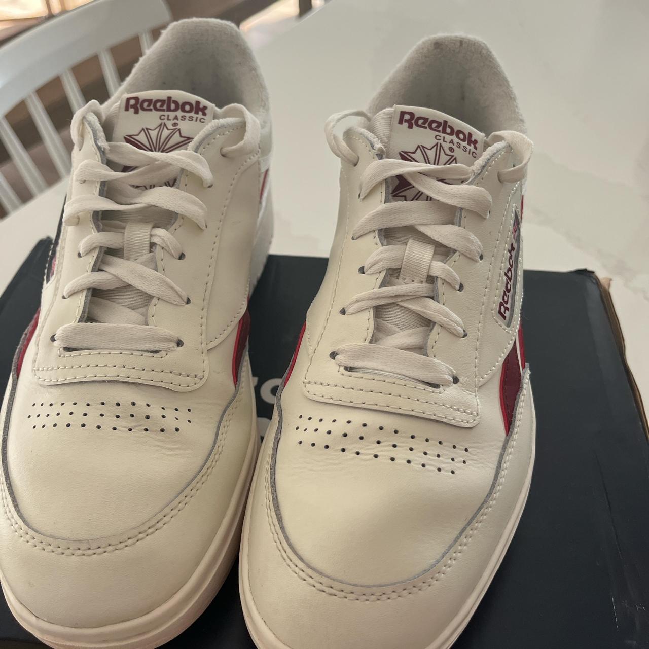 Rebok red club c double revenge shoes Size 8.5... - Depop