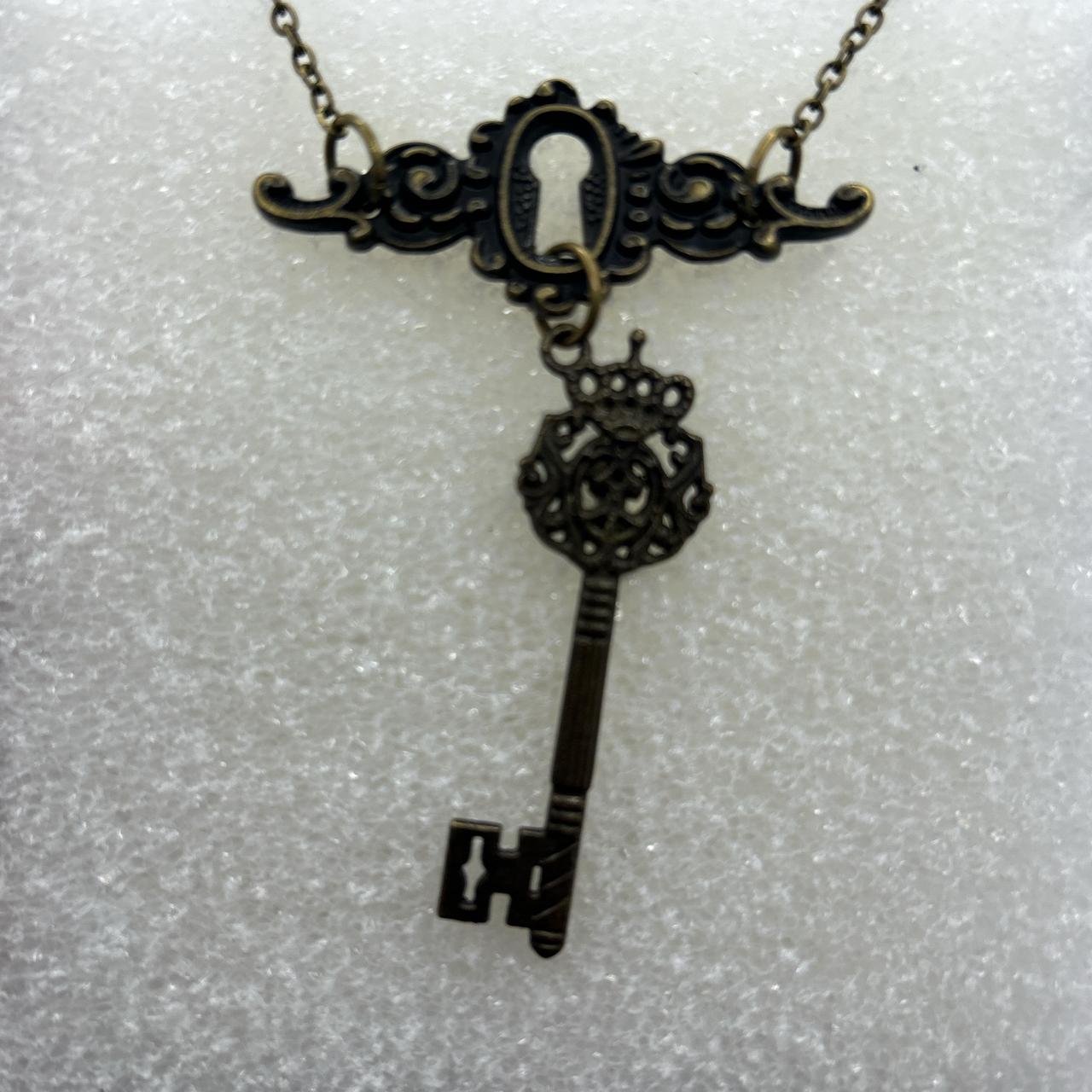 Handmade bronze Key necklace - Depop