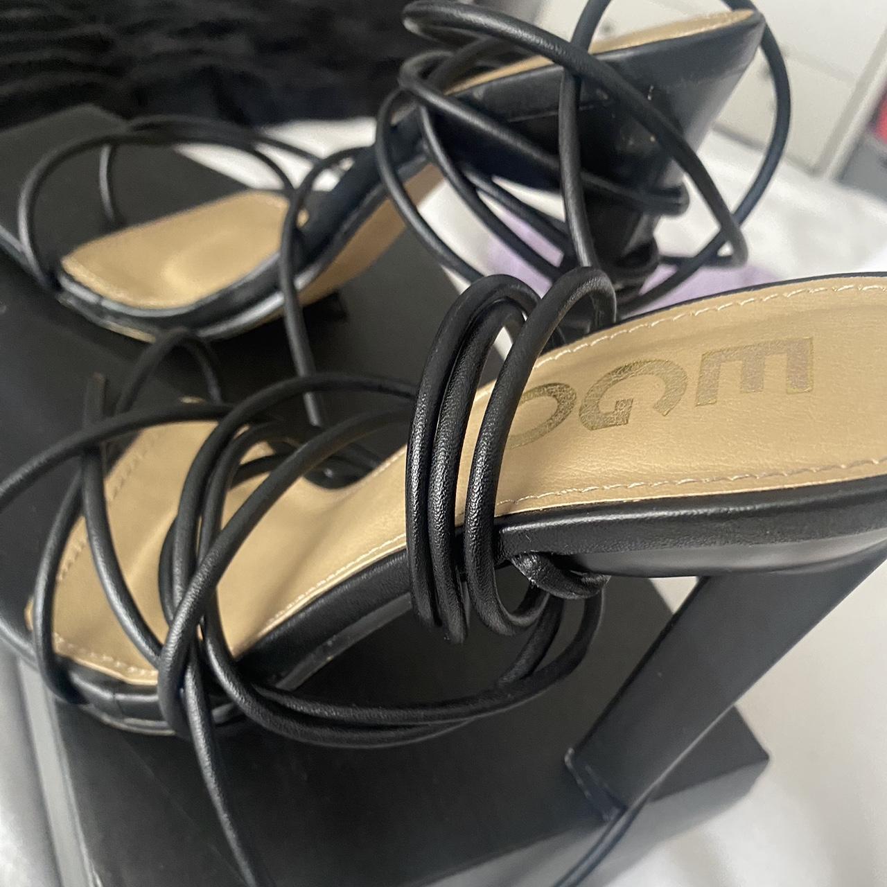 Ego Black Lace up Heals Size 4 - Comes with box -... - Depop