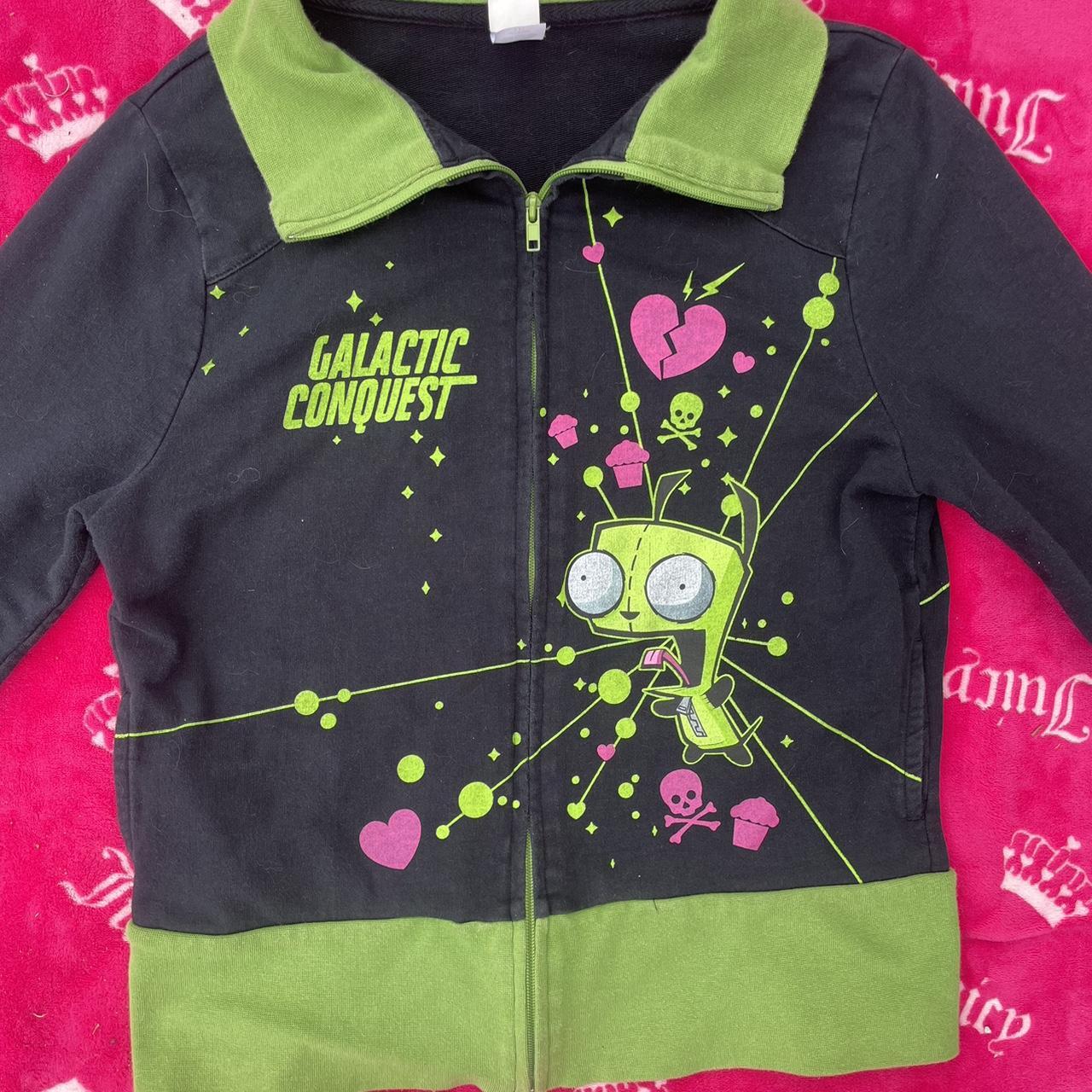 Brand new 2007 Invader Zim Mighty Fine zip-up💚🛸 ive... - Depop
